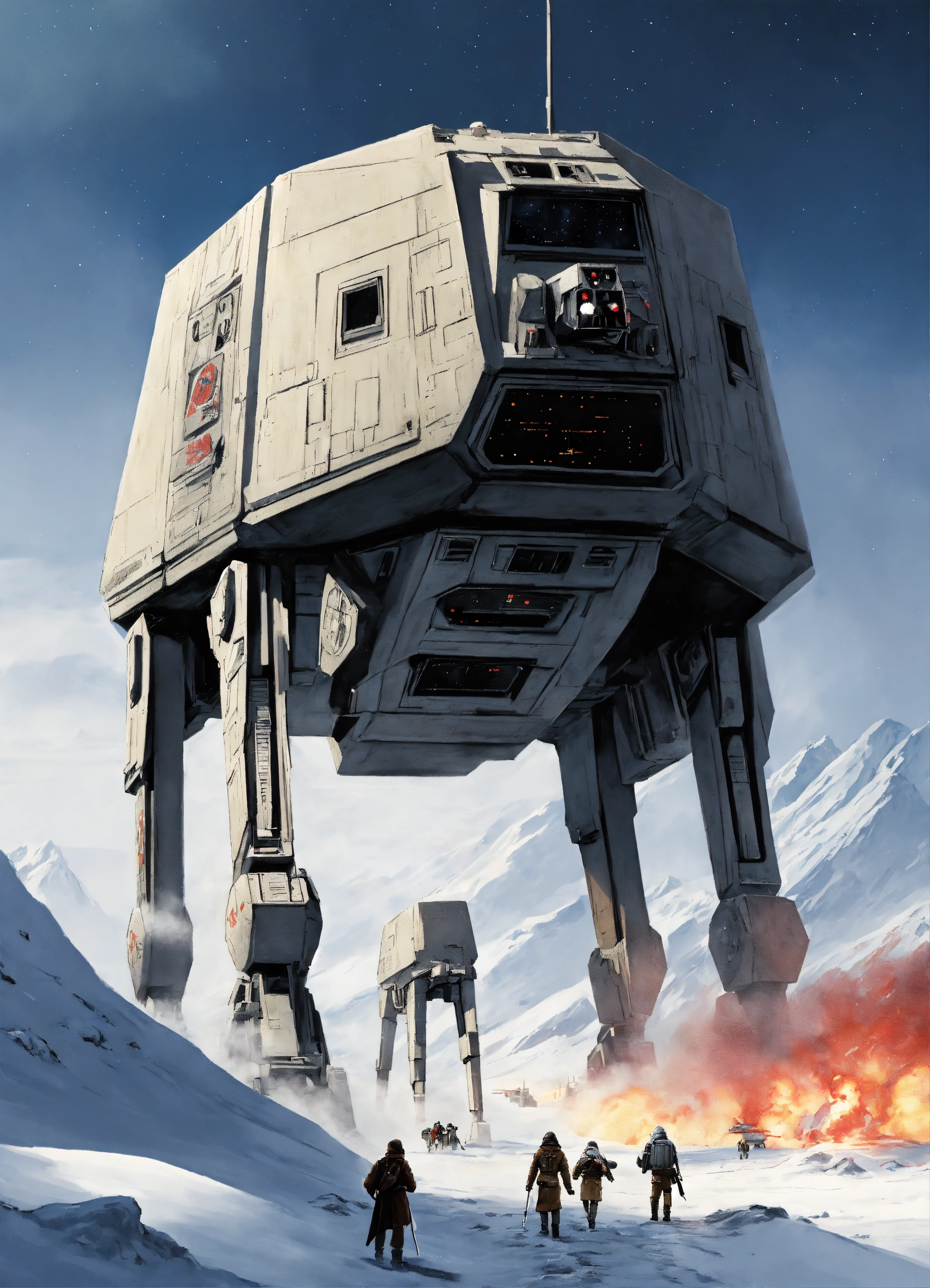 Lexica - Star wars, attack on rebel base on hoth as an 80s dark fantasy ...