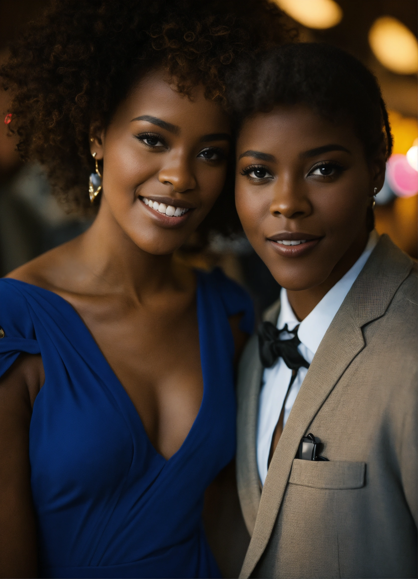 Lexica - Beautiful black woman and reporter arrives to tell a secret