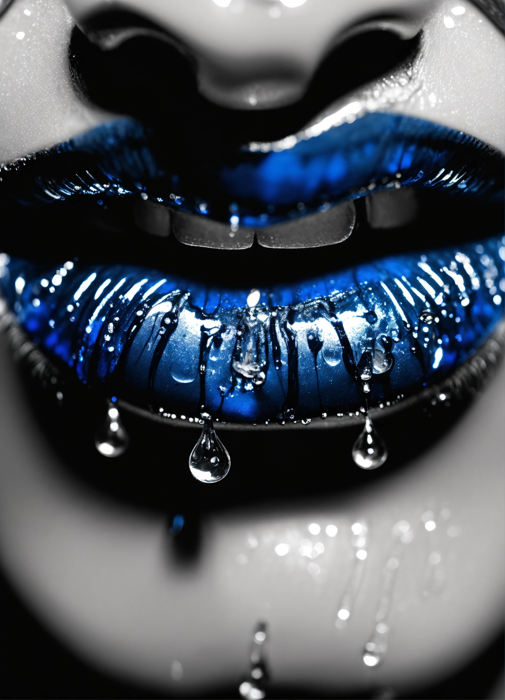 Lexica - Photorealistic, black and white, extreme close up, lips ...