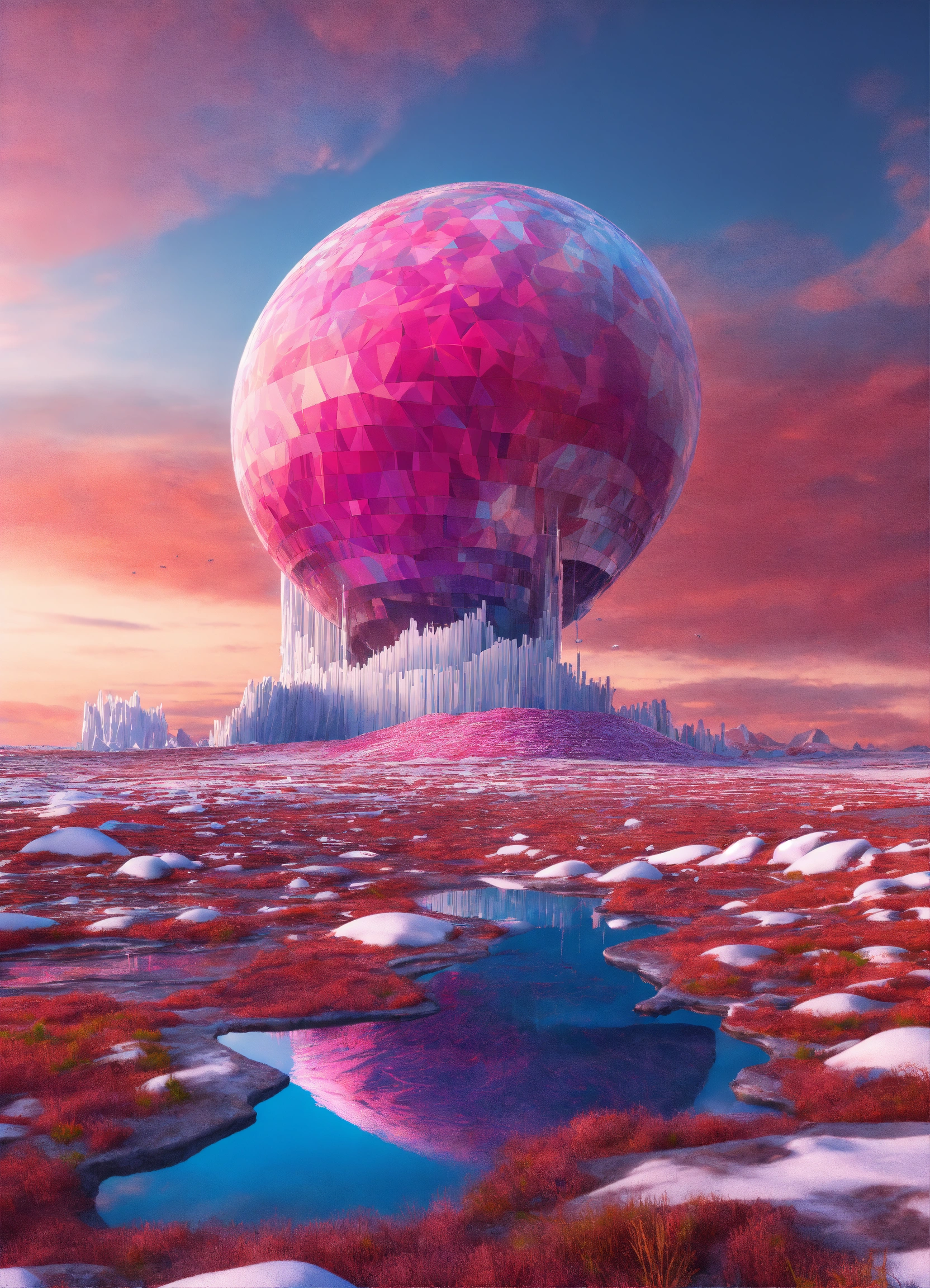 Lexica - The most trippy scene imaginable, in arctic tundra, complex ...