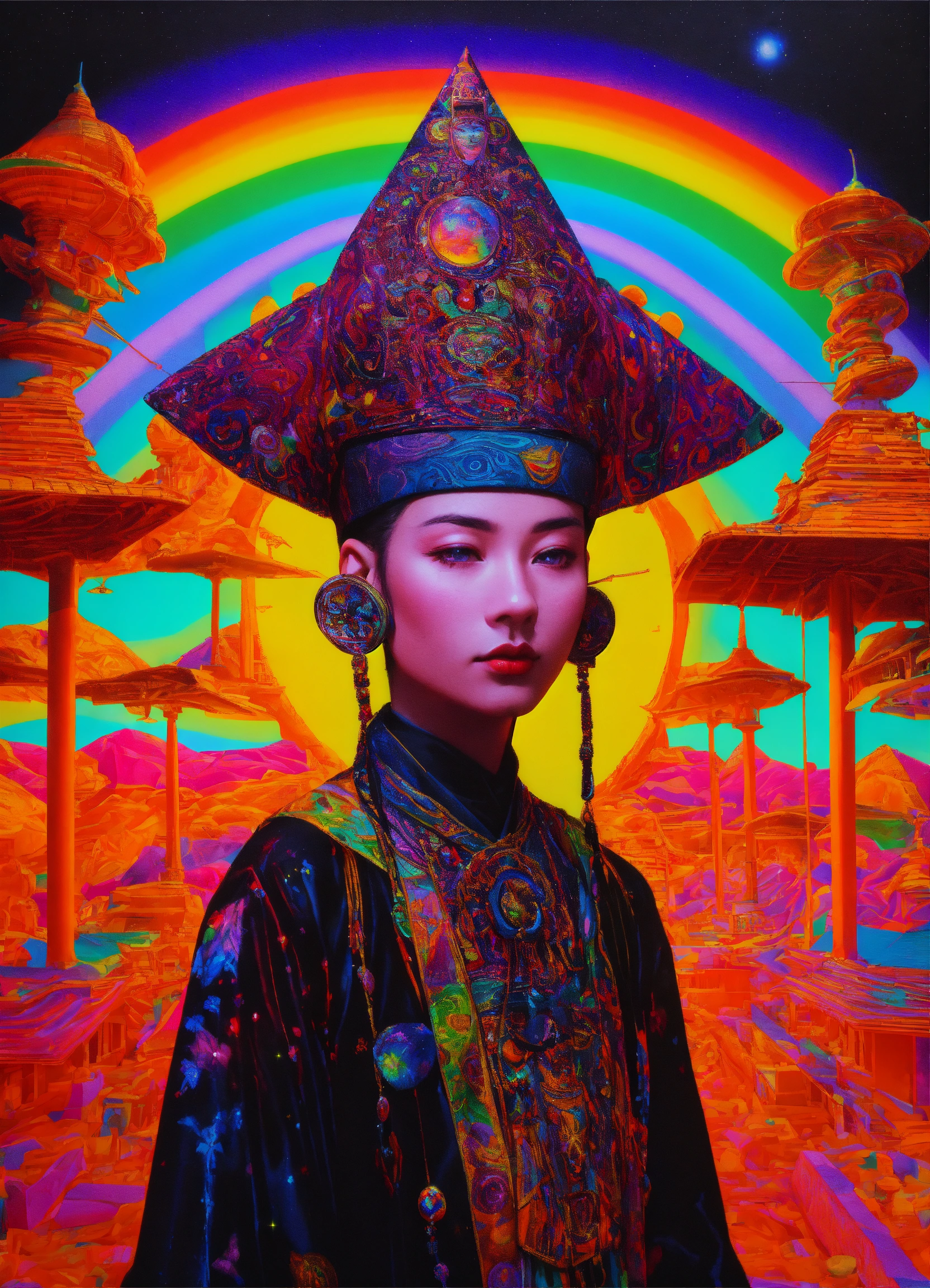 Lexica - Photorealistic 3D portrait of Gorgeous Goth emo king Karmapa ...