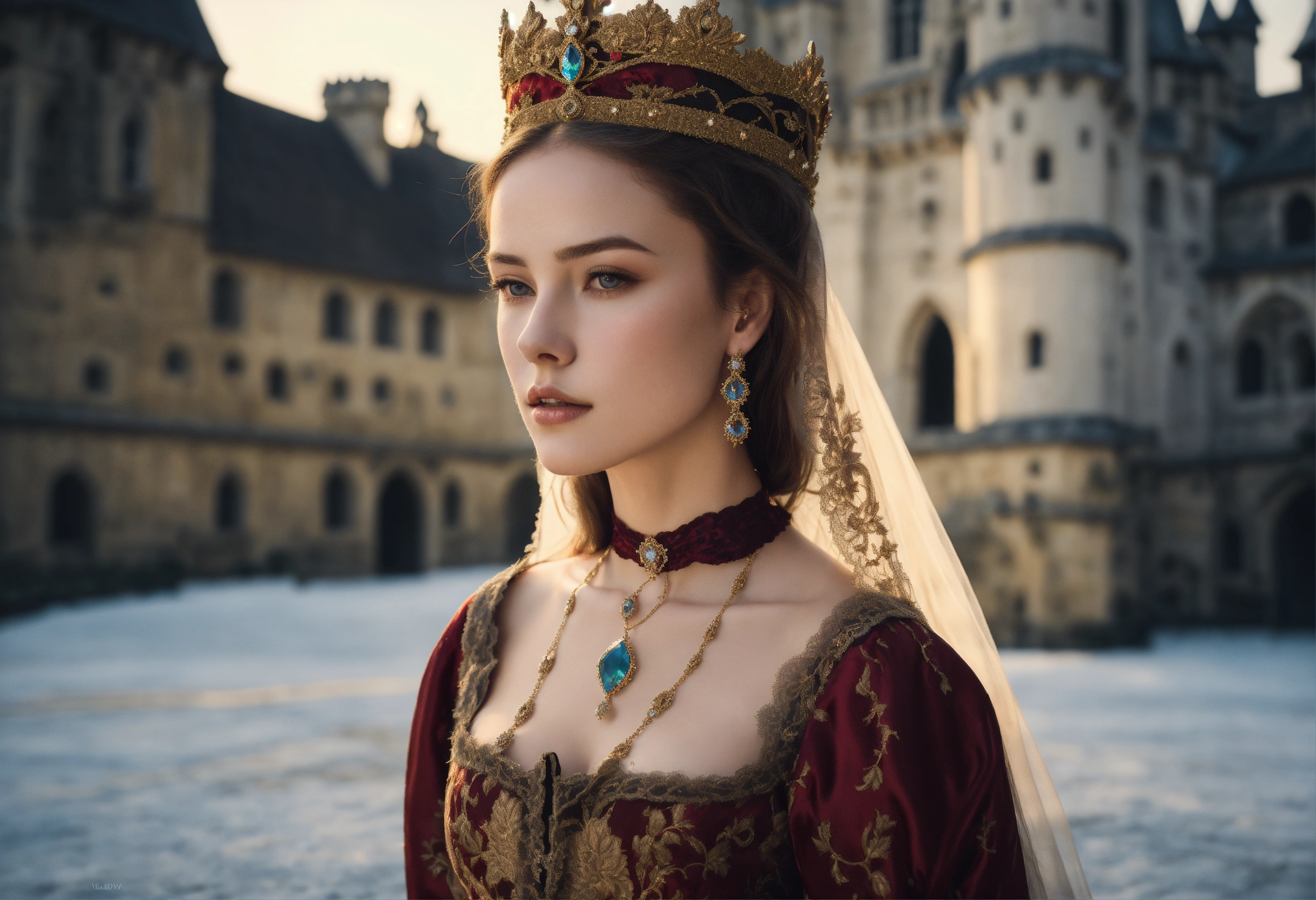 Lexica - Fine art portrait photography, medieval setting, full body ...