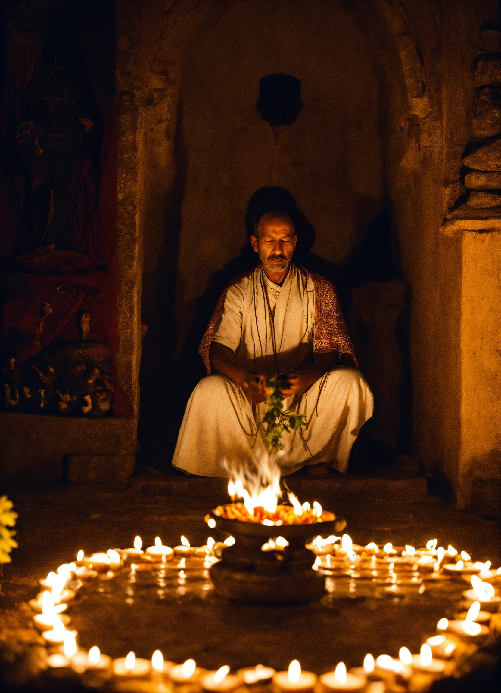 Lexica - A man performing a resurrection ritual.