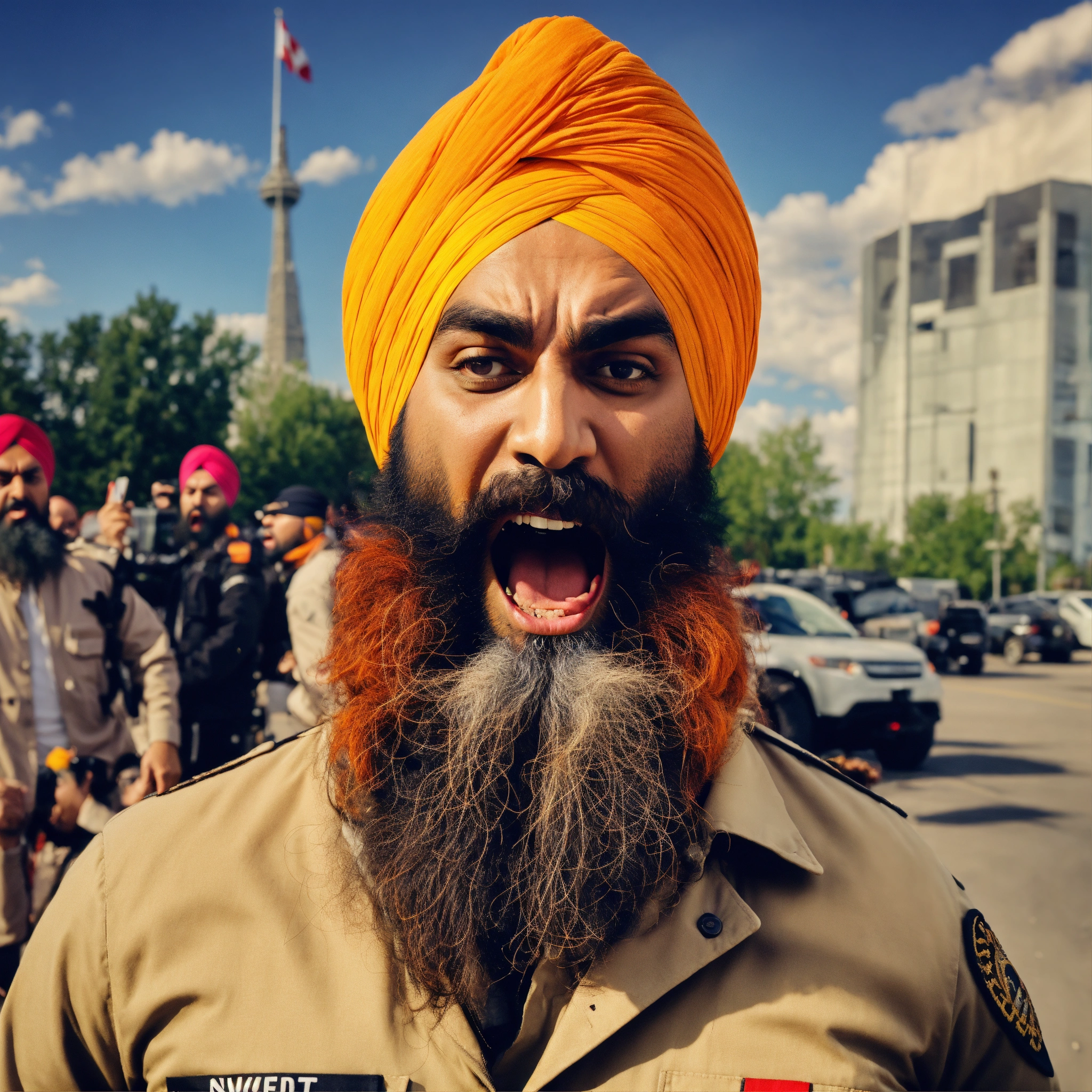 Lexica - CANADAIN JAGMEET SINGH, MAD, ANGRY, YELLING,
