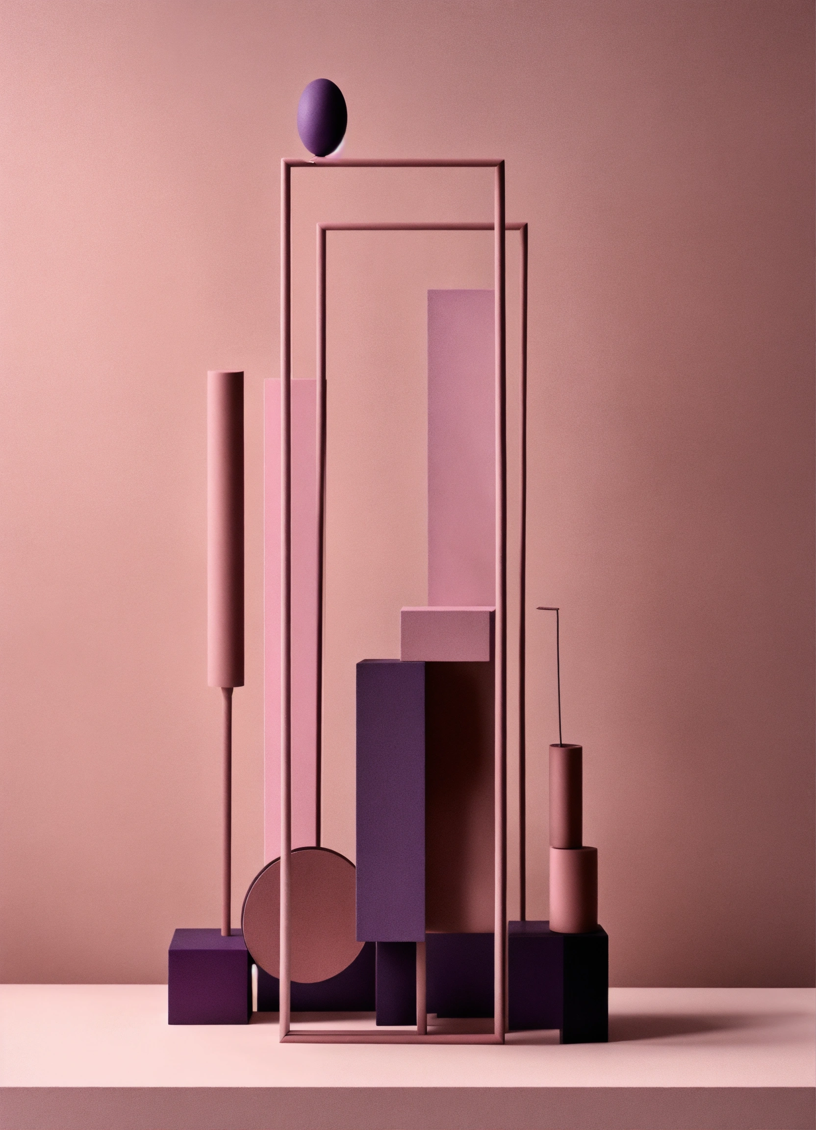 Lexica - Muted tones of dusty pink and dark purple surreal combination ...