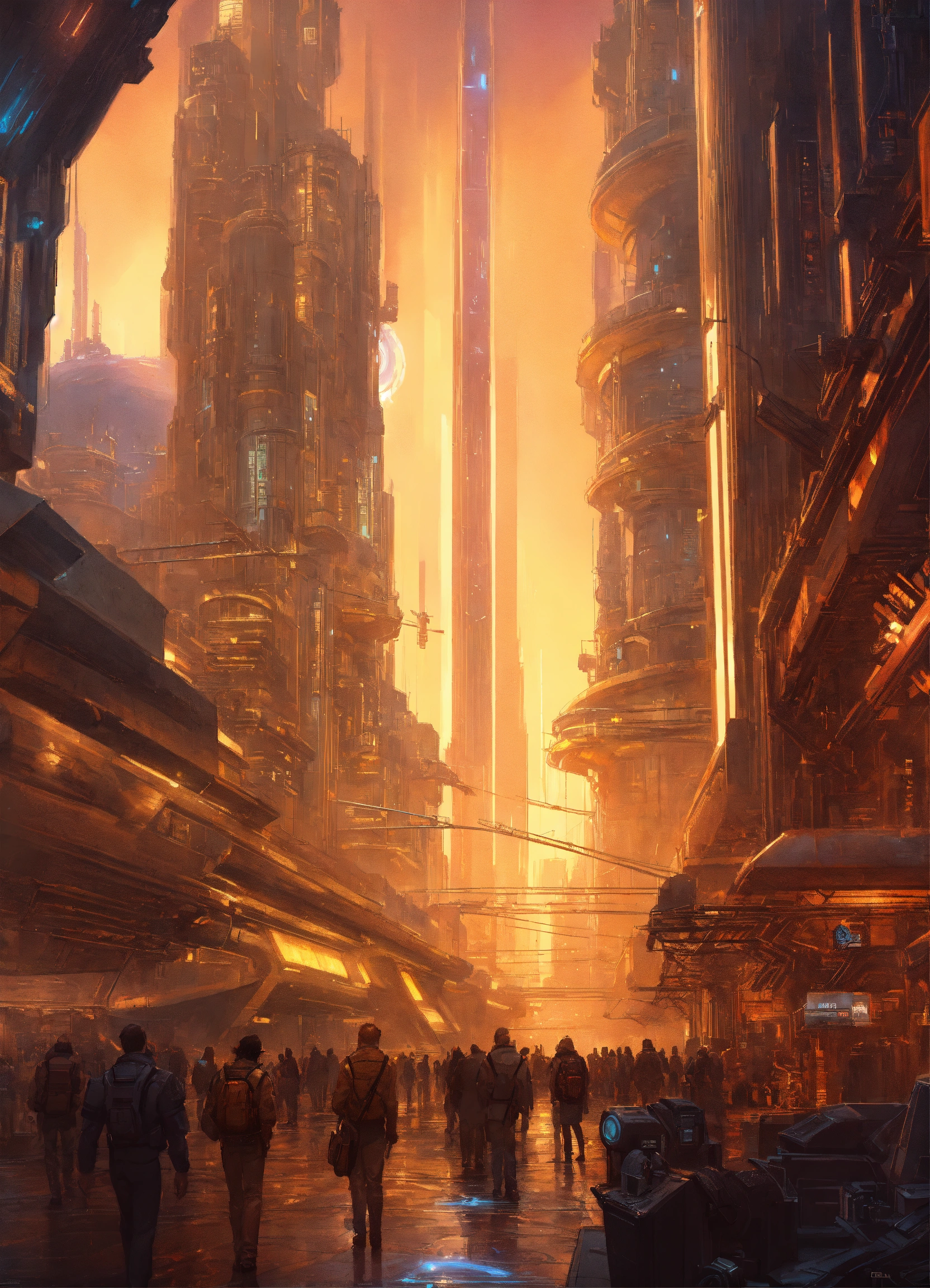 Lexica - Sci-fi effect poster background, sci-fi metropolis of the future, intricate, highly ...