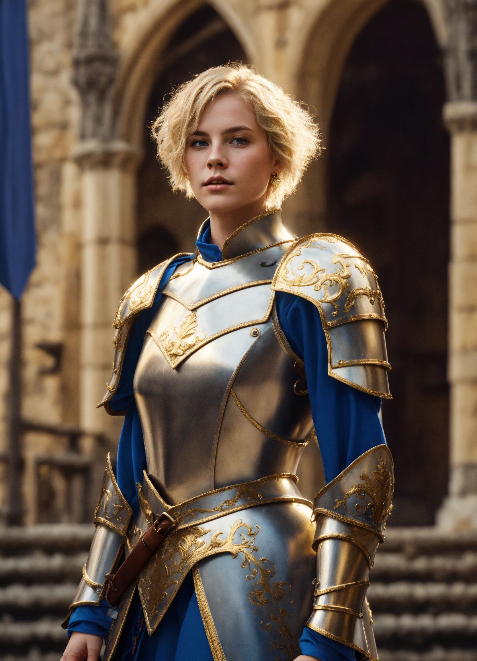 Lexica - Photorealistic picture of a robust genderfluid knight-princess ...