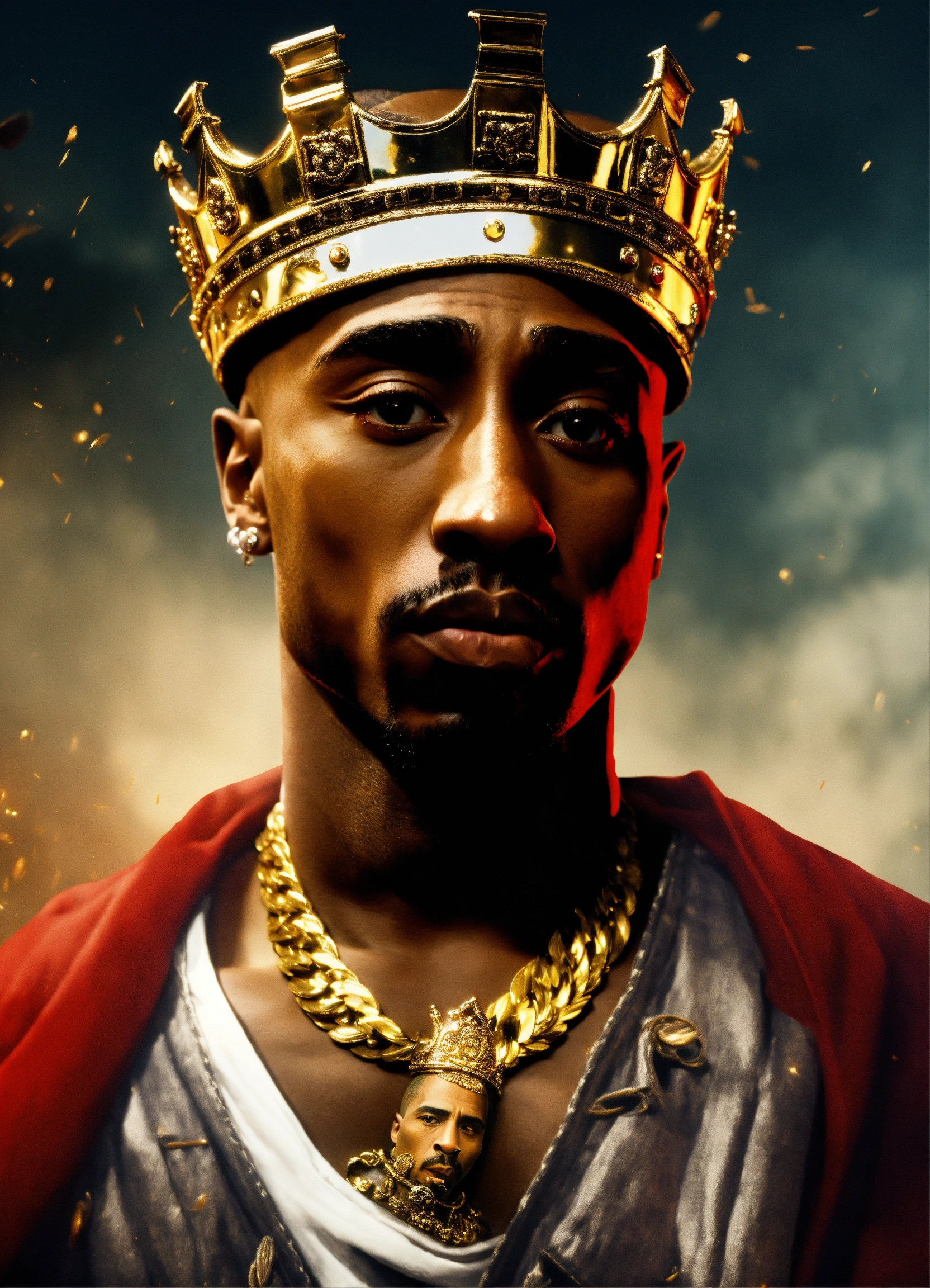 Lexica - Create a book cover for Tupac Shakur as Julius Caesar wearing ...