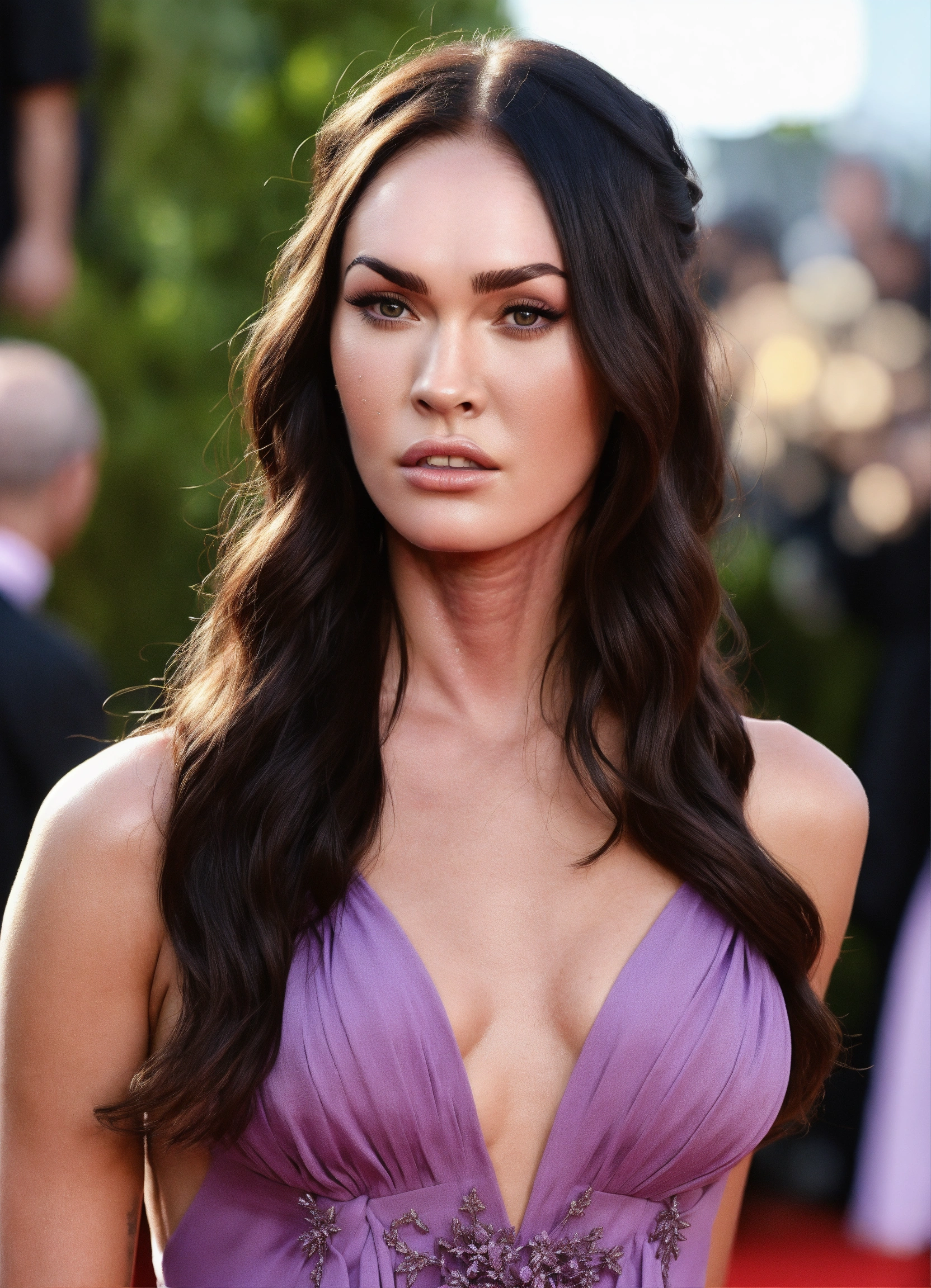 Lexica - Megan fox, game of thrones, purple dress, lilac eyes