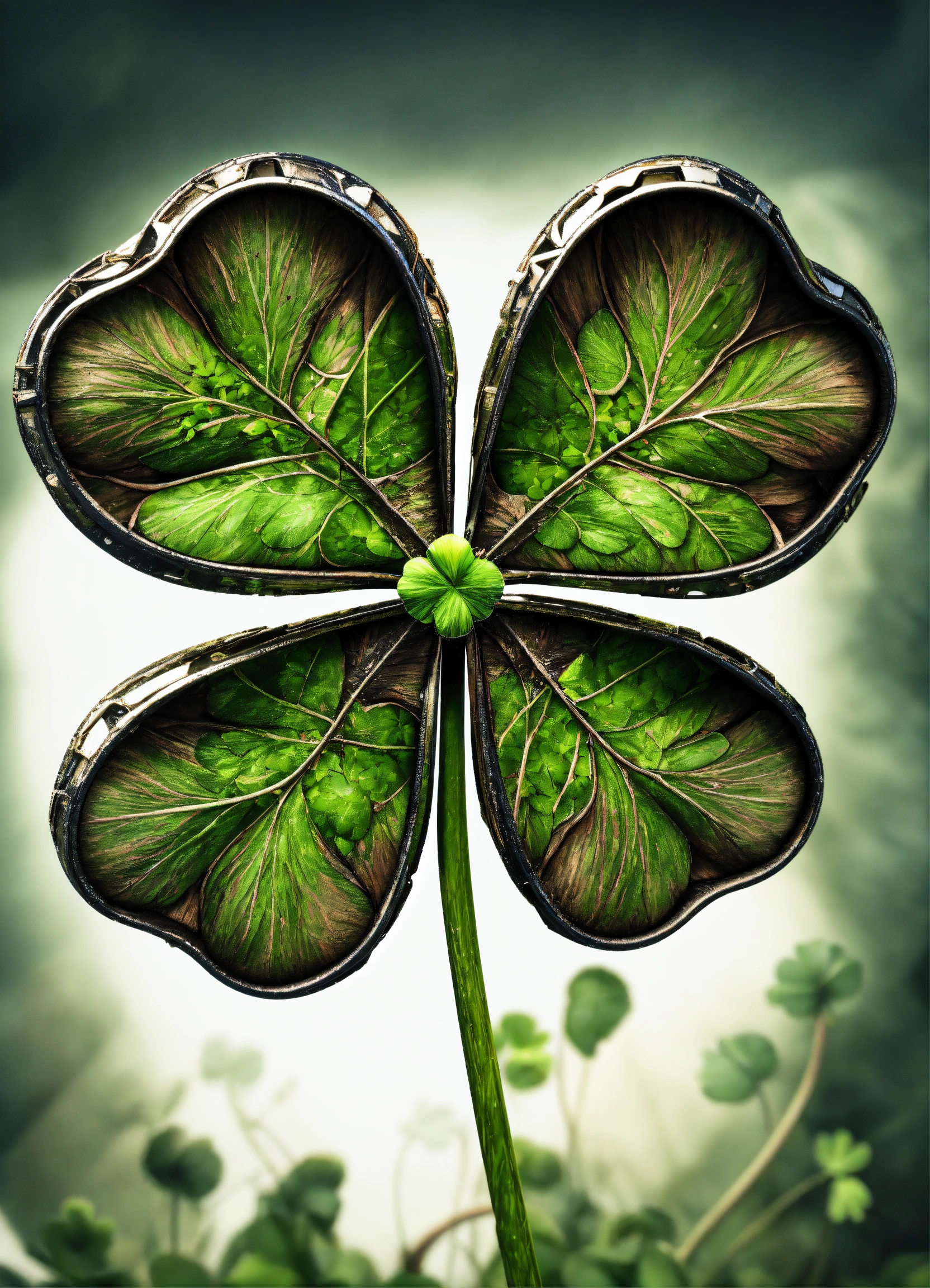 Lexica - Beautiful mechanics four-leaf clover, High Definition HD, High ...