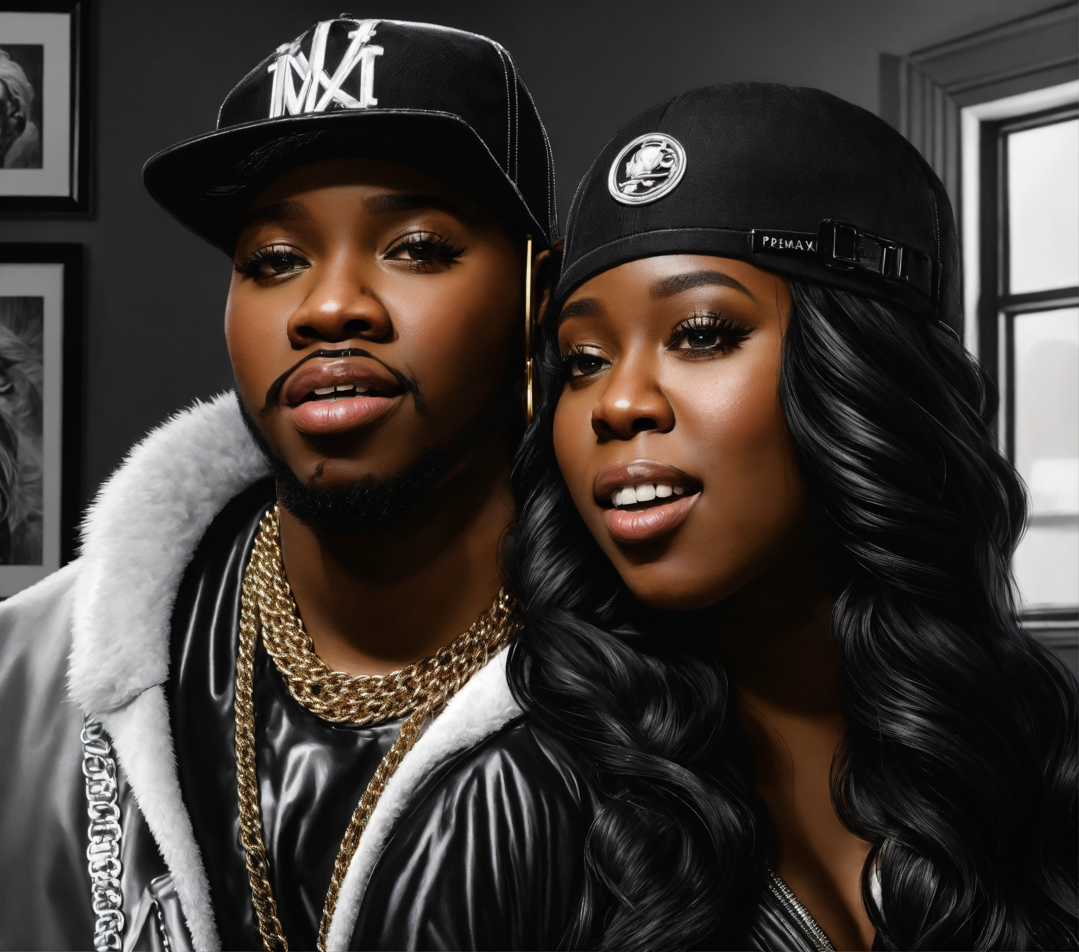 Lexica - Pop art, hyperrealist portrait of black rapper "Papoose" and ...