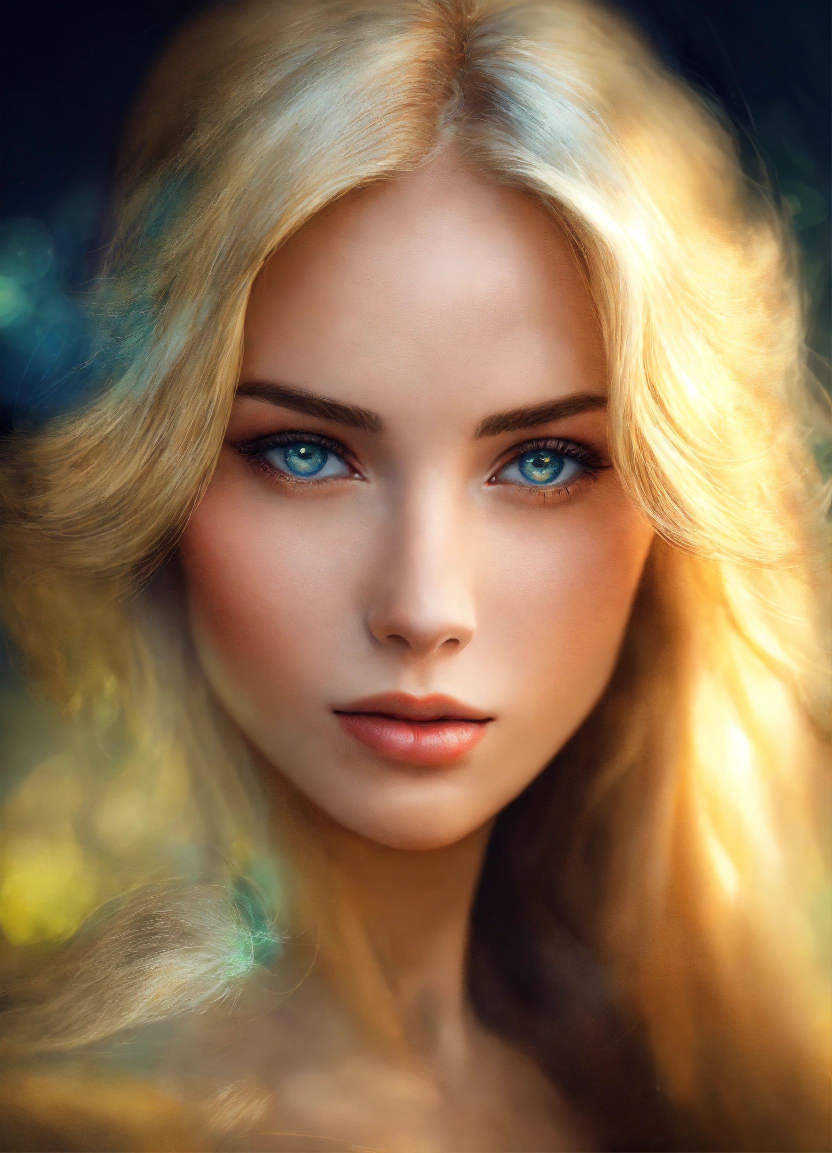 Lexica - Portrait of a beautiful mystery blond russian woman by digital ...