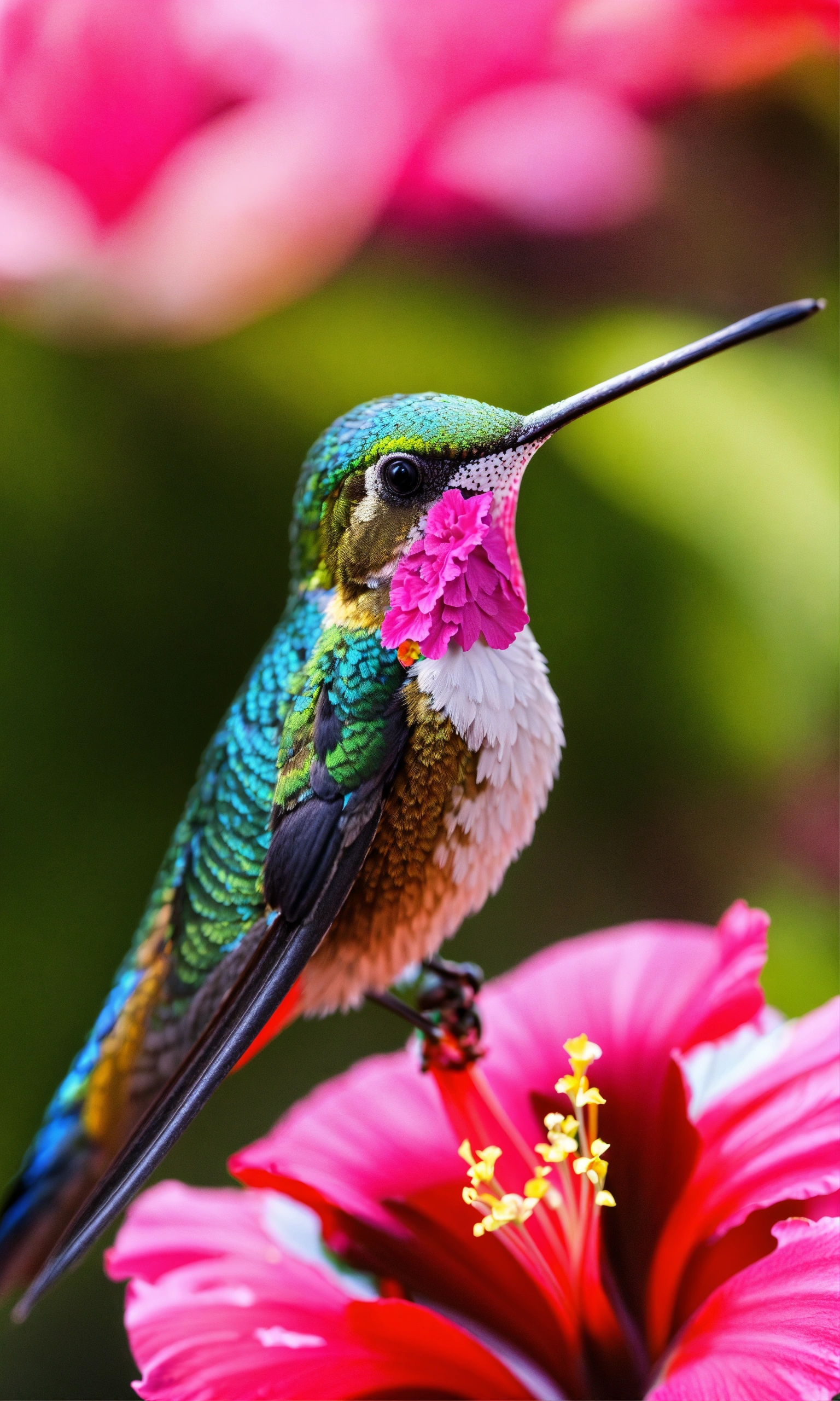 Lexica - A hybrid creature hummingbird-hibiscus in one