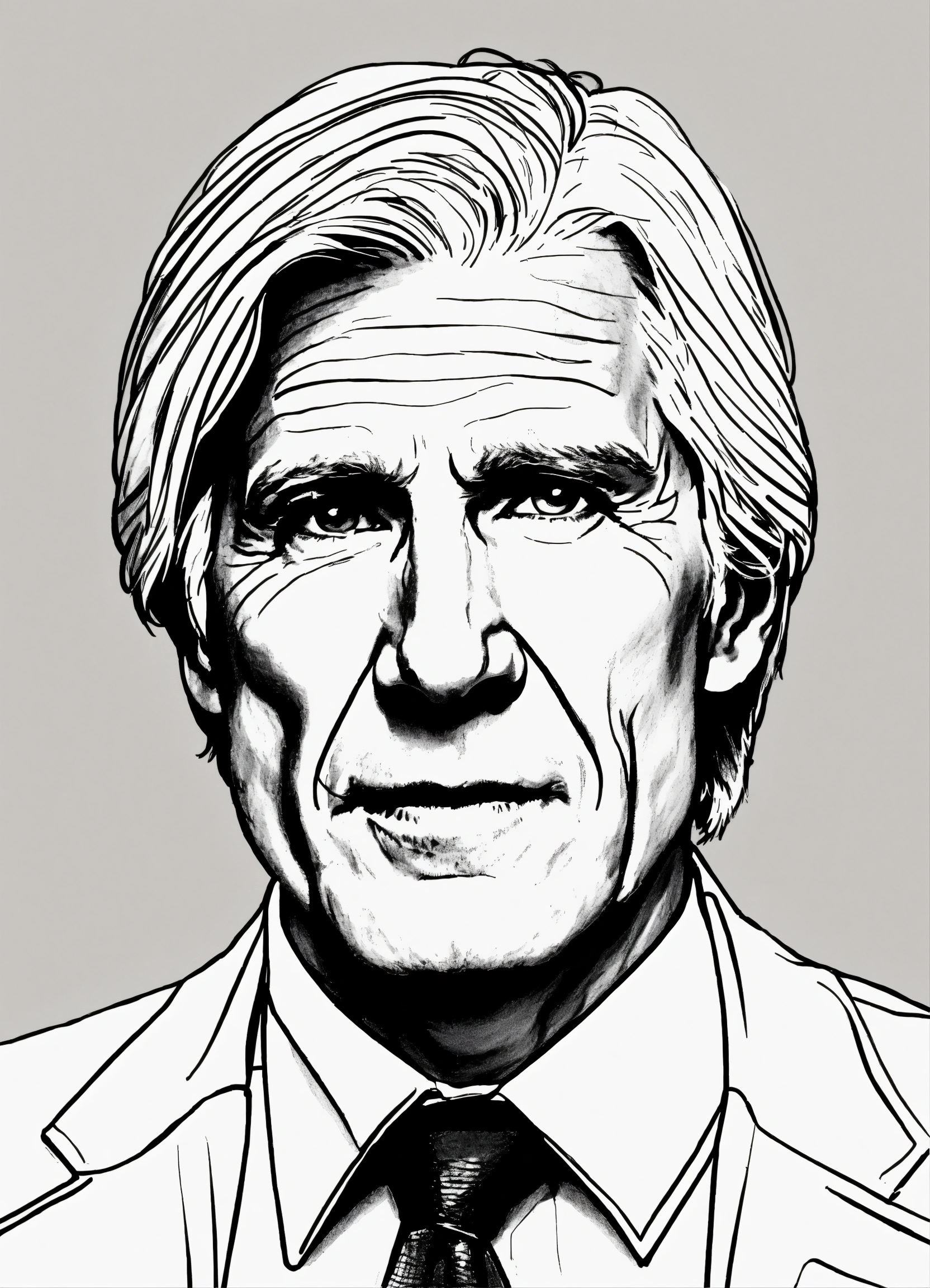 Lexica - Minimalist line drawing of Keith Morrison from Dateline