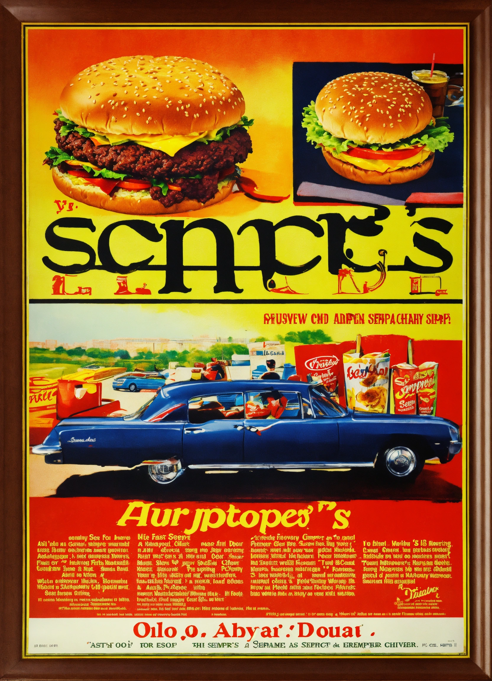 Lexica - Fast food advertisement poster for "Semper's"