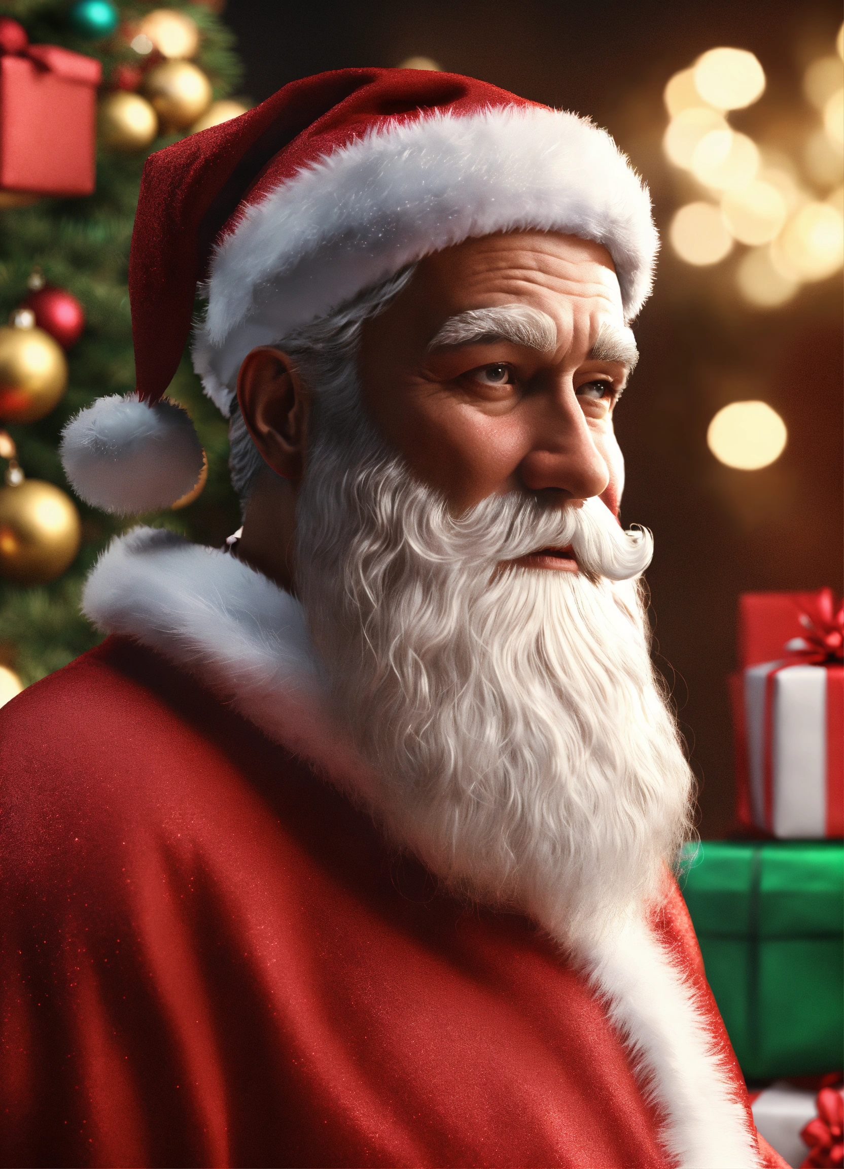 Lexica - 3d realistic sharp Santa Claus during Christmas.8k with ...