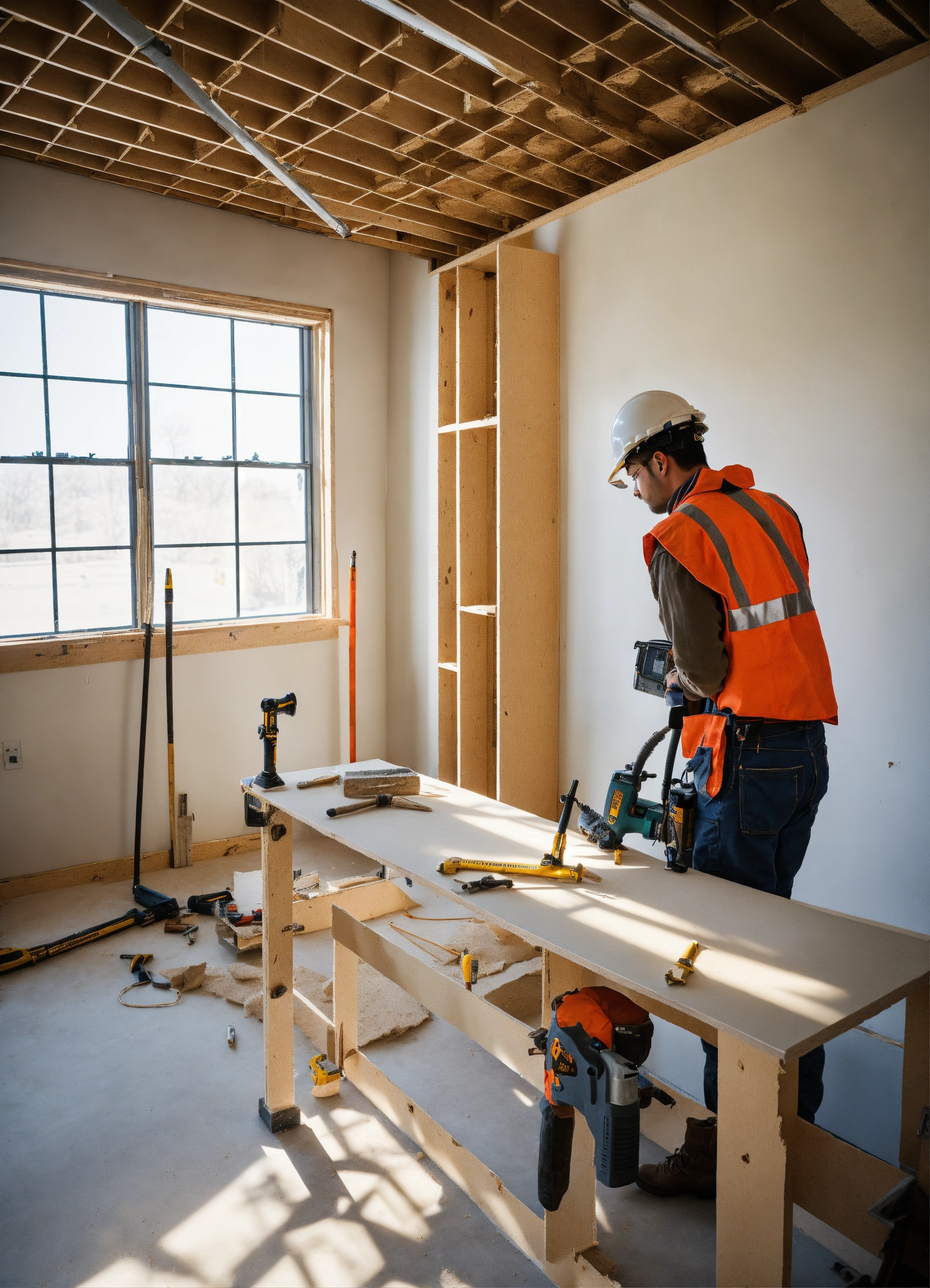 Lexica - Envision a well-organized construction site where a skilled ...