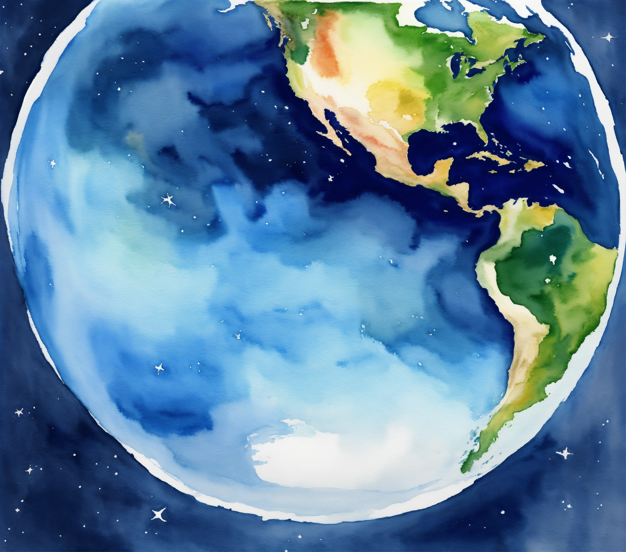 Lexica - Beautiful watercolor style blue, planet earth