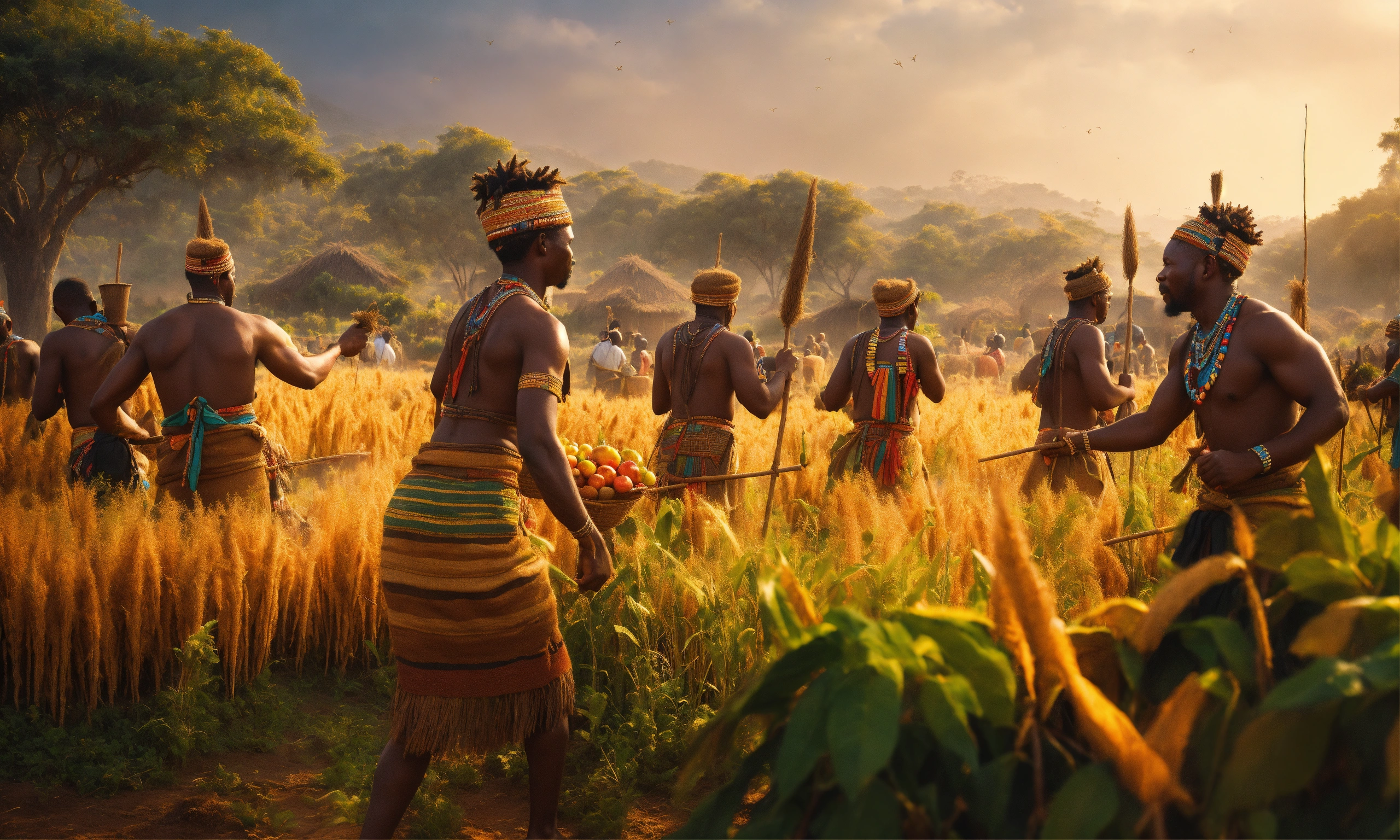 Lexica - Primitive 20 happy african village men and women harvesting ...