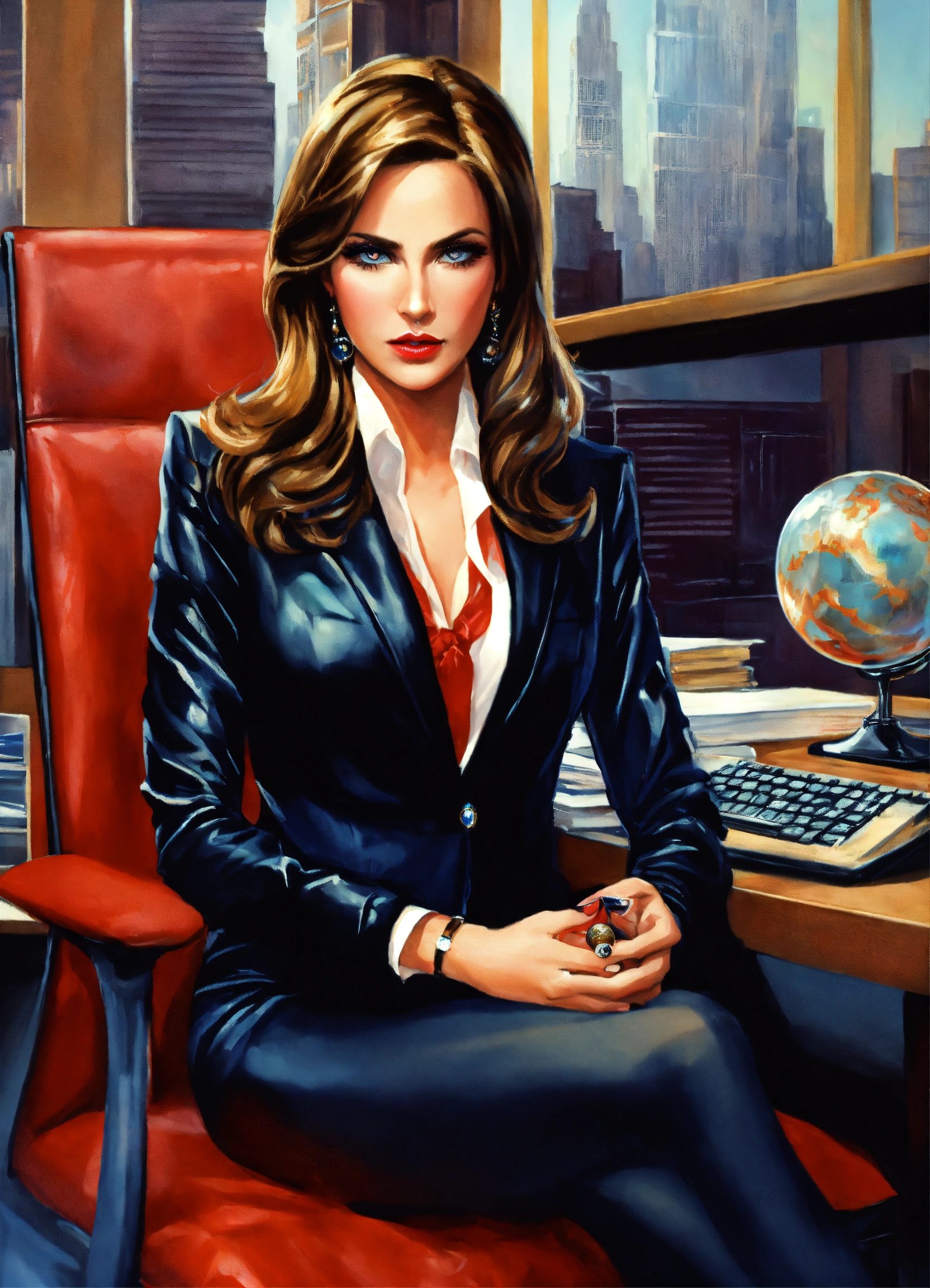 Lexica - Beautiful gorgeous evil woman, powerful office witch in black ...