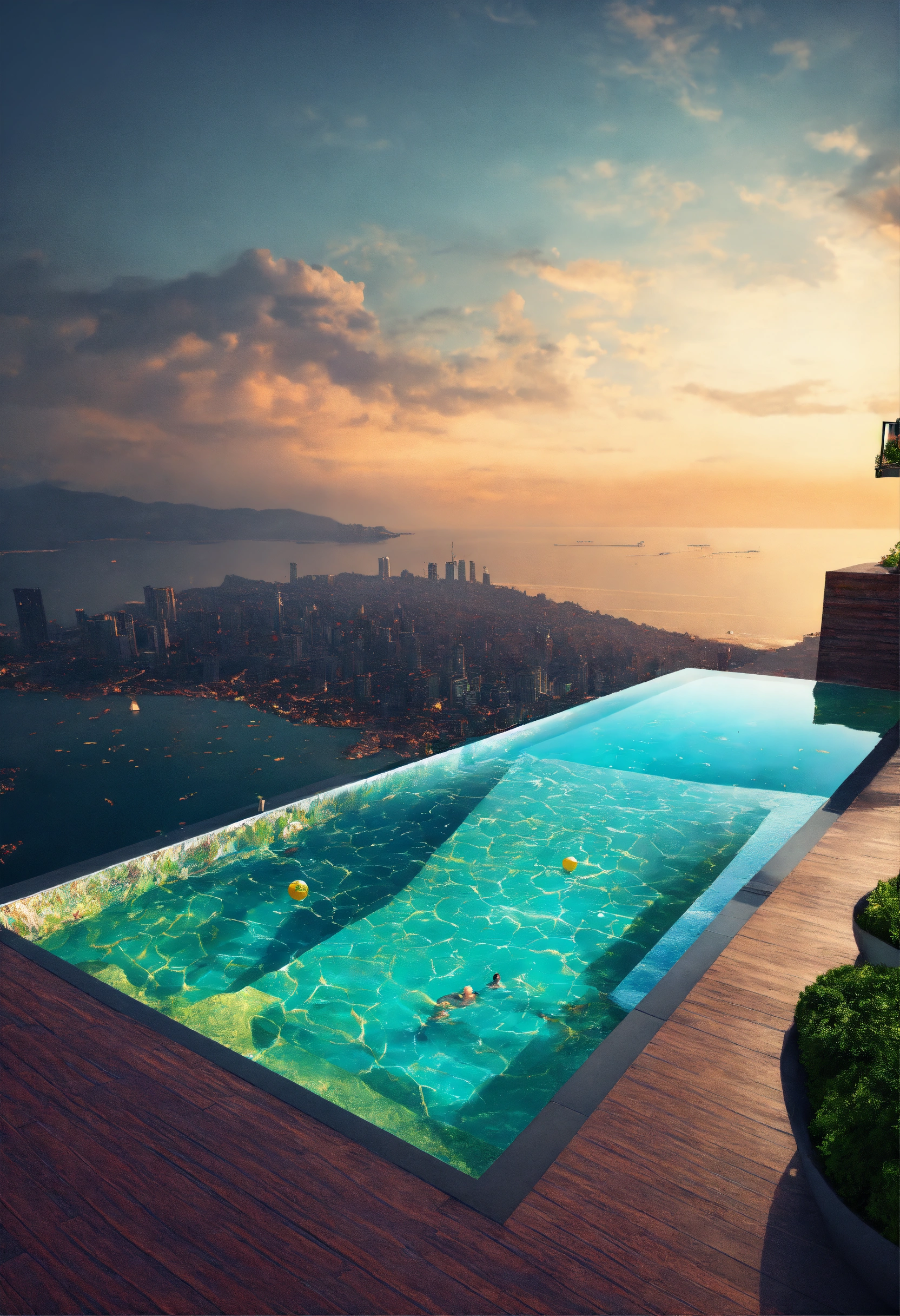 Lexica - Infinity pool 3D Art