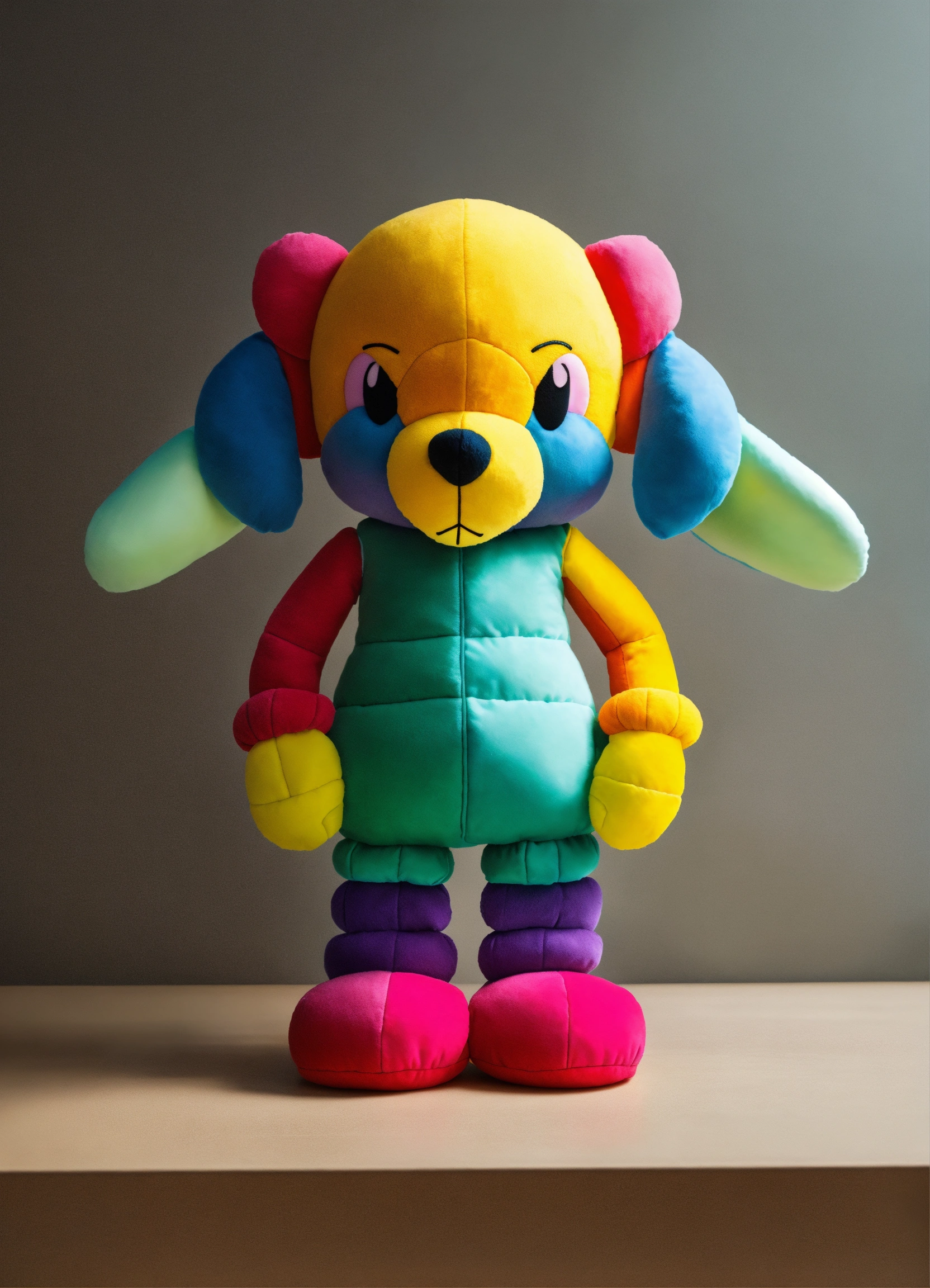 Lexica - Create a minimal stuffed animal character, in style of Kaws Art