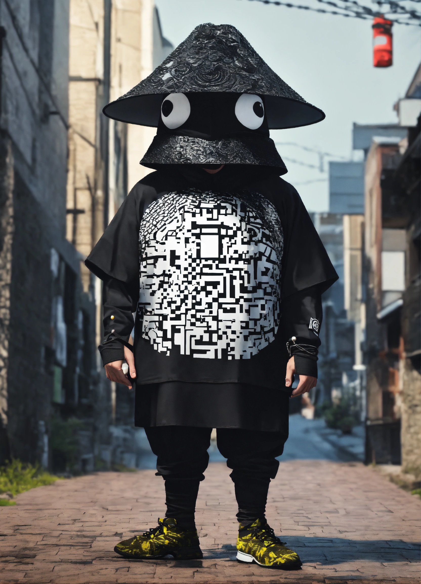 Lexica - A toad made out of a 3d black and white optical illusion, ying ...