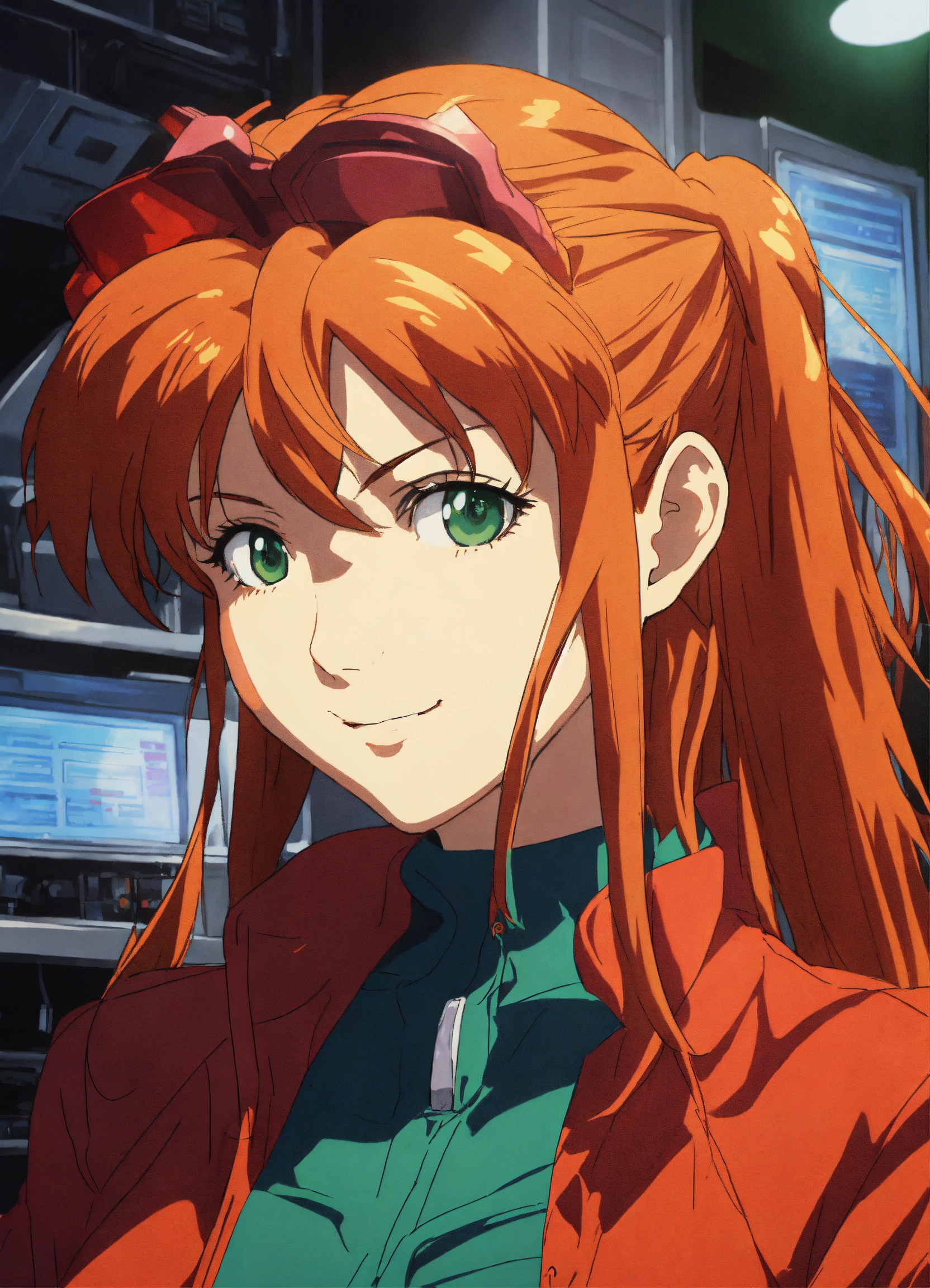 Lexica - Anime illustration of smiling happy Asuka Langley Soryu from ...
