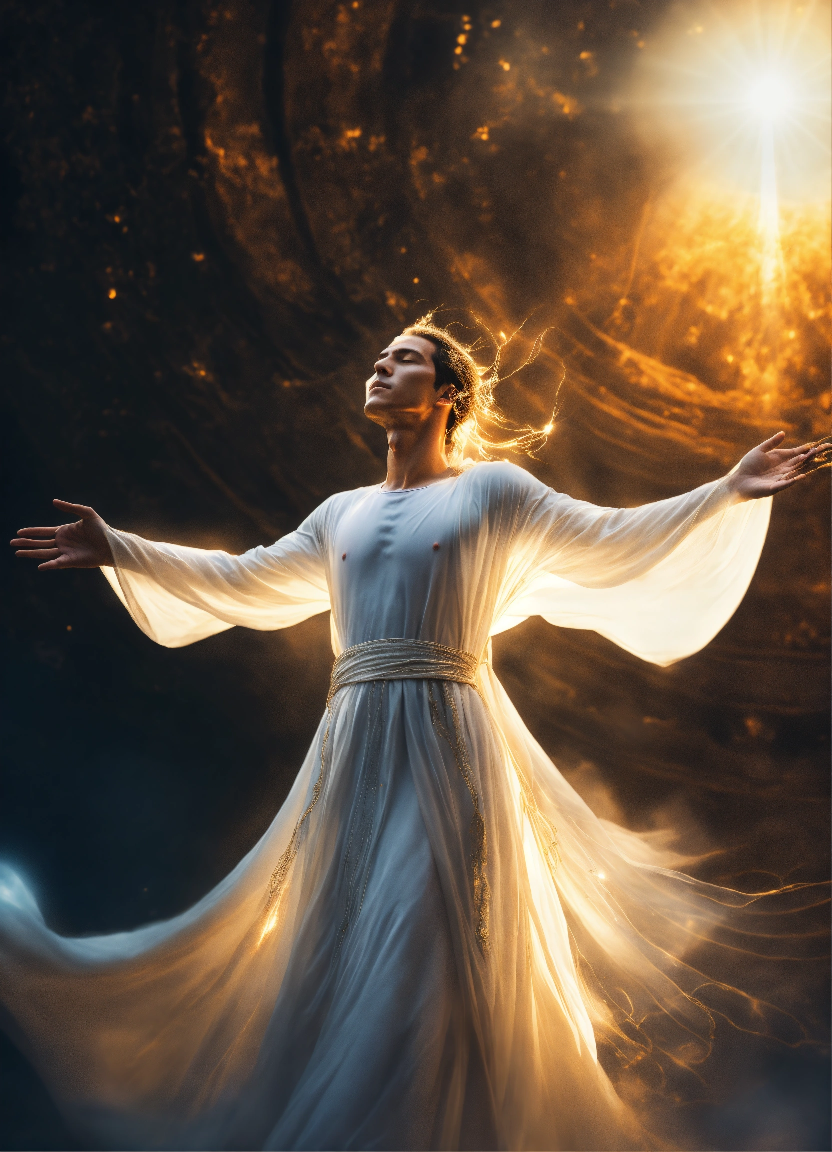 Lexica - Captivating design, spirit man ascend from body, The spirit ...