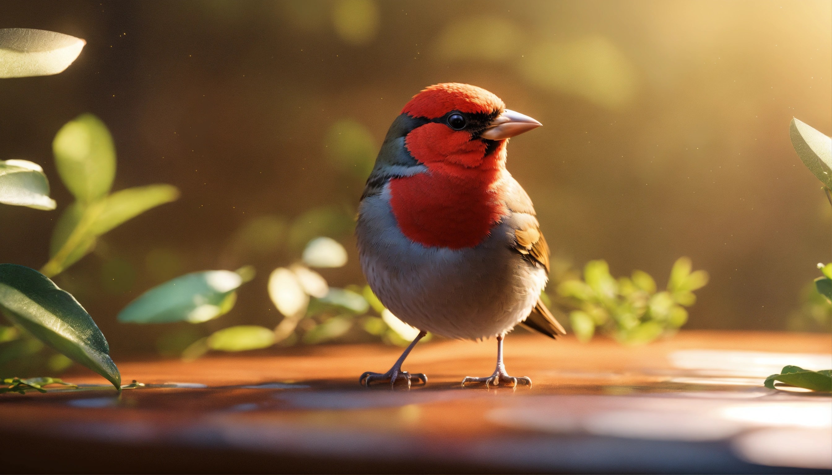 Lexica - ""Generate a scene where a tiny finch suggests an equal ...