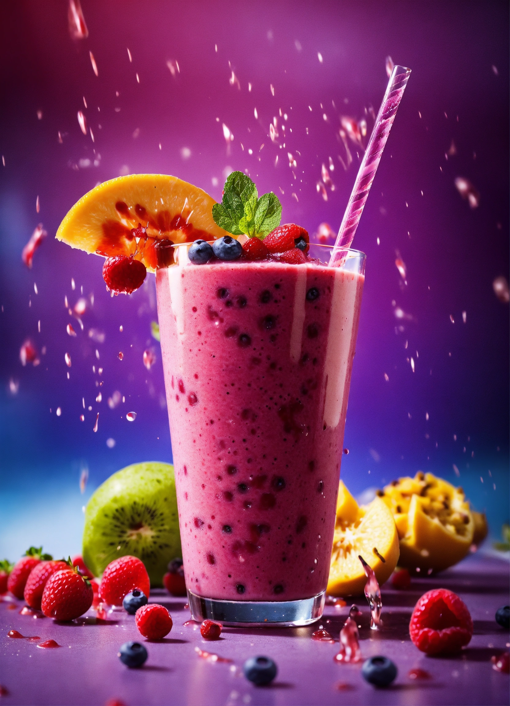 Lexica - Smoothie, Healthy and vibrant smoothie. Capture dramatic ...