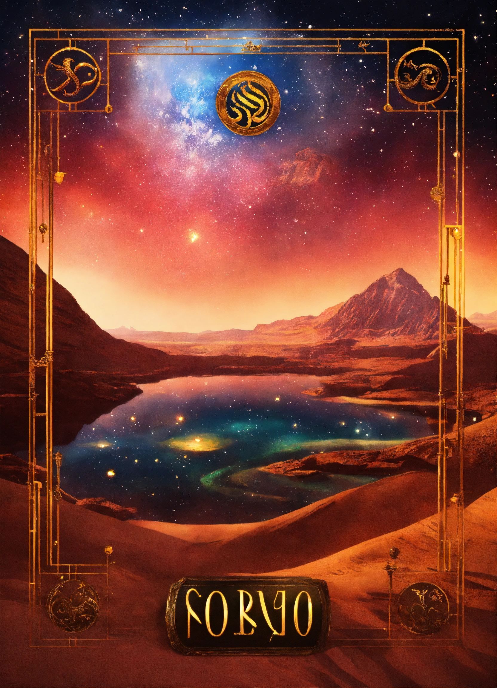 Lexica - Scorpio Pluto zodiac theme with oasis background with scorpions