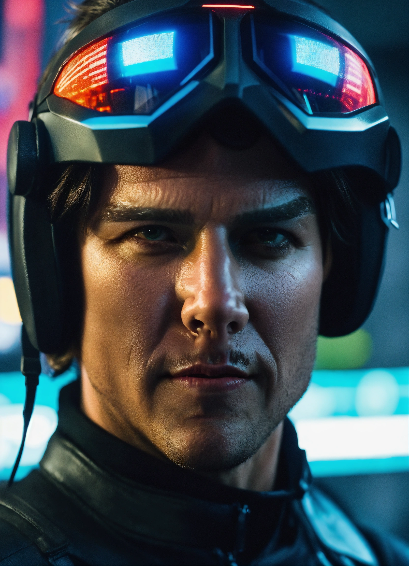 Lexica - Tom Cruise, 40 years old, with Cyclops cosplay visor, is ...