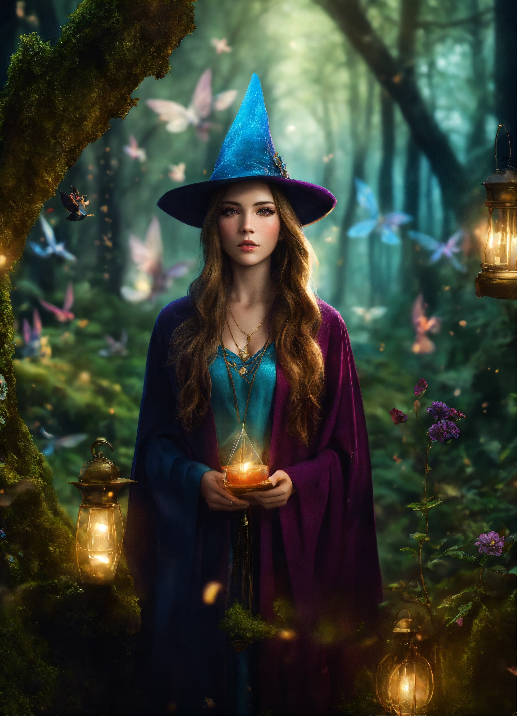 Lexica - Photorealistic portrait of an adult female wizard with modern ...