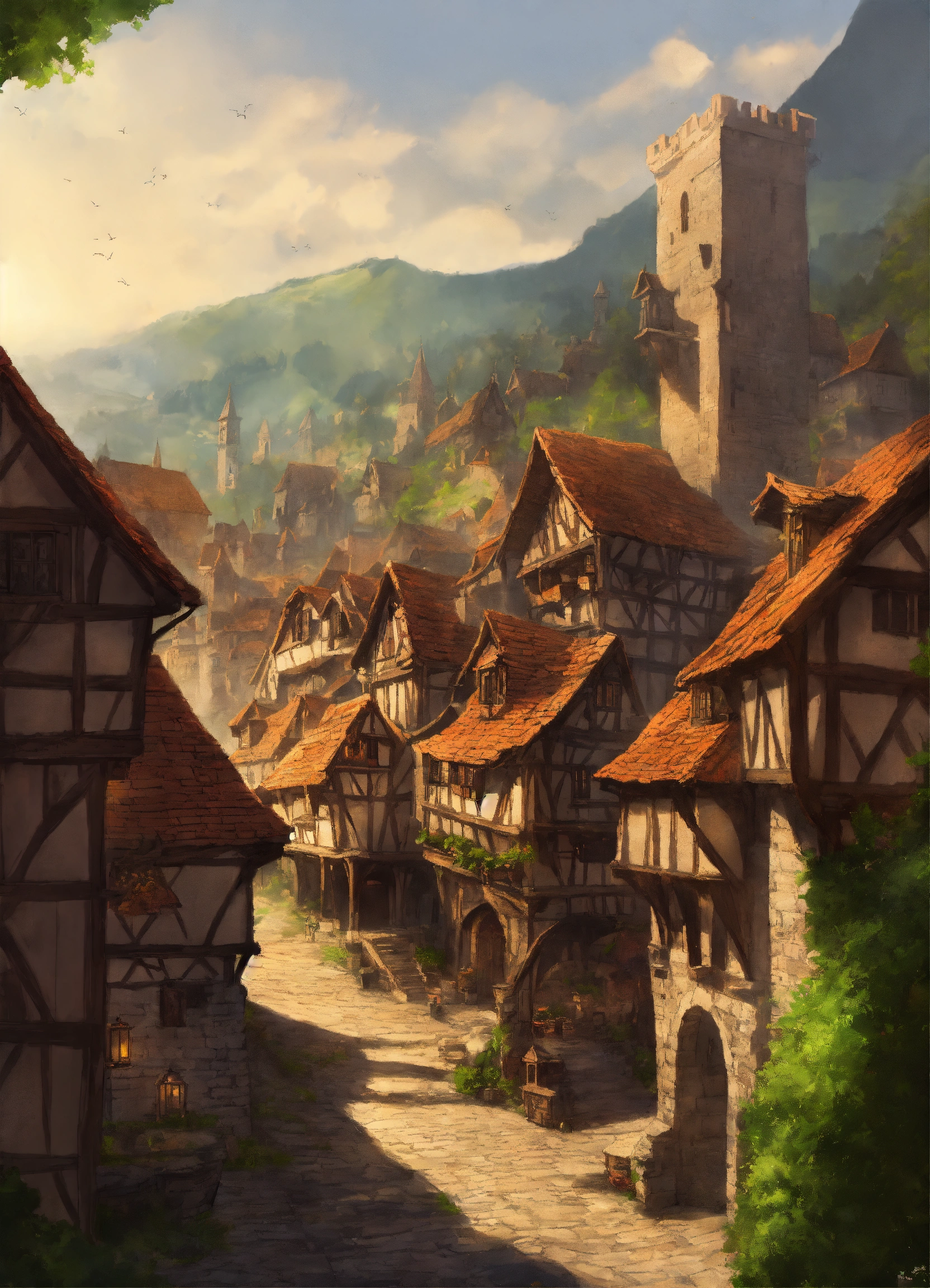 Lexica - A medieval city concept art