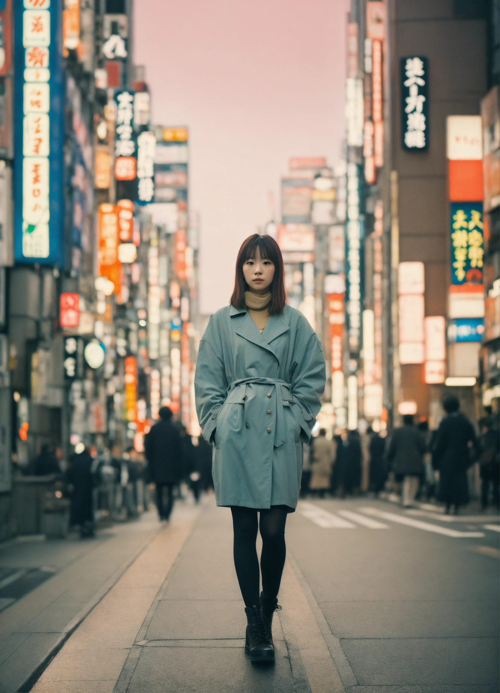 Lexica - Muted portrait photography from the waist up titled "Alone in ...