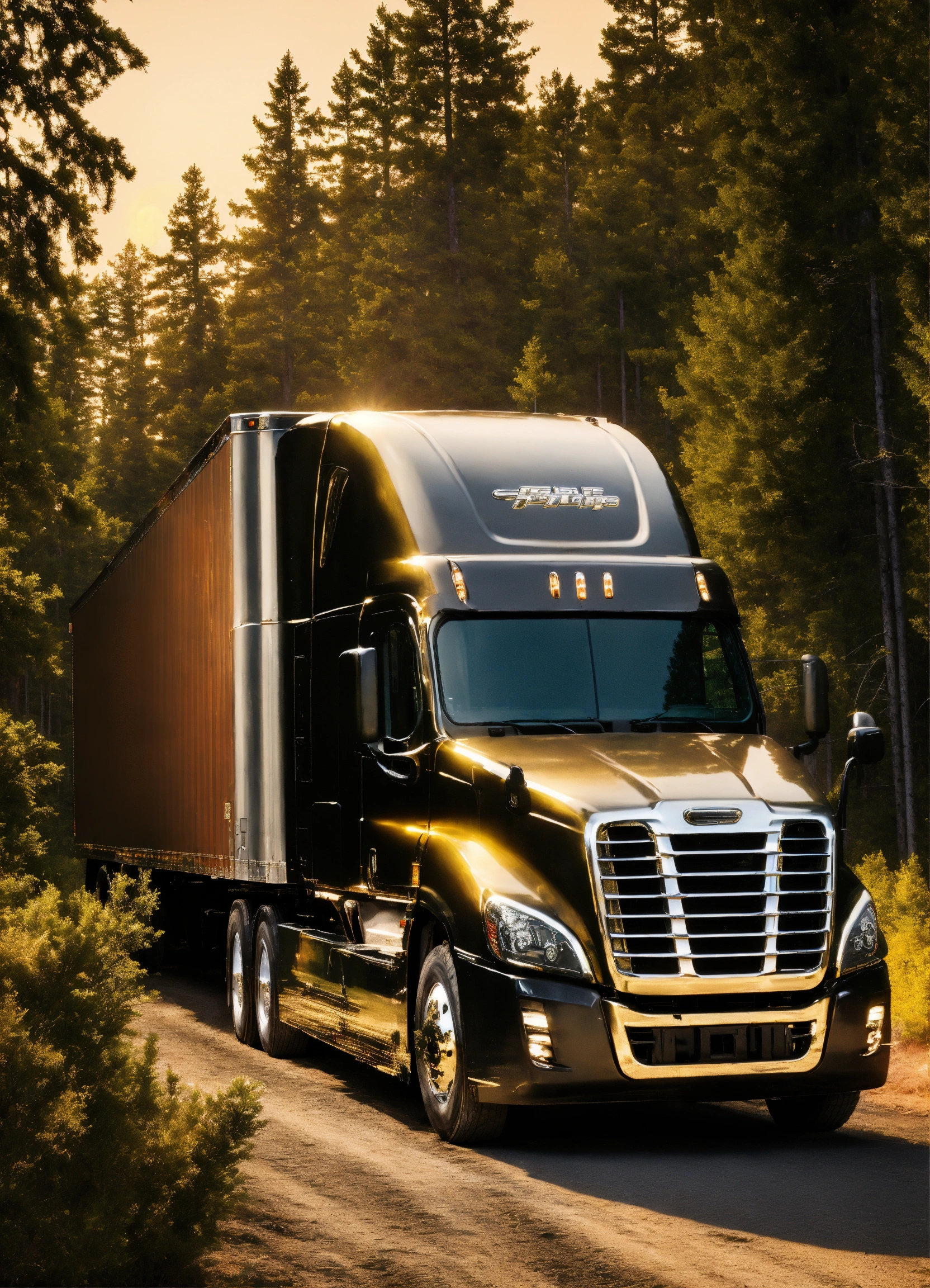 Lexica - 2023 Freightliner cascadia black and Gold trim with woodland ...