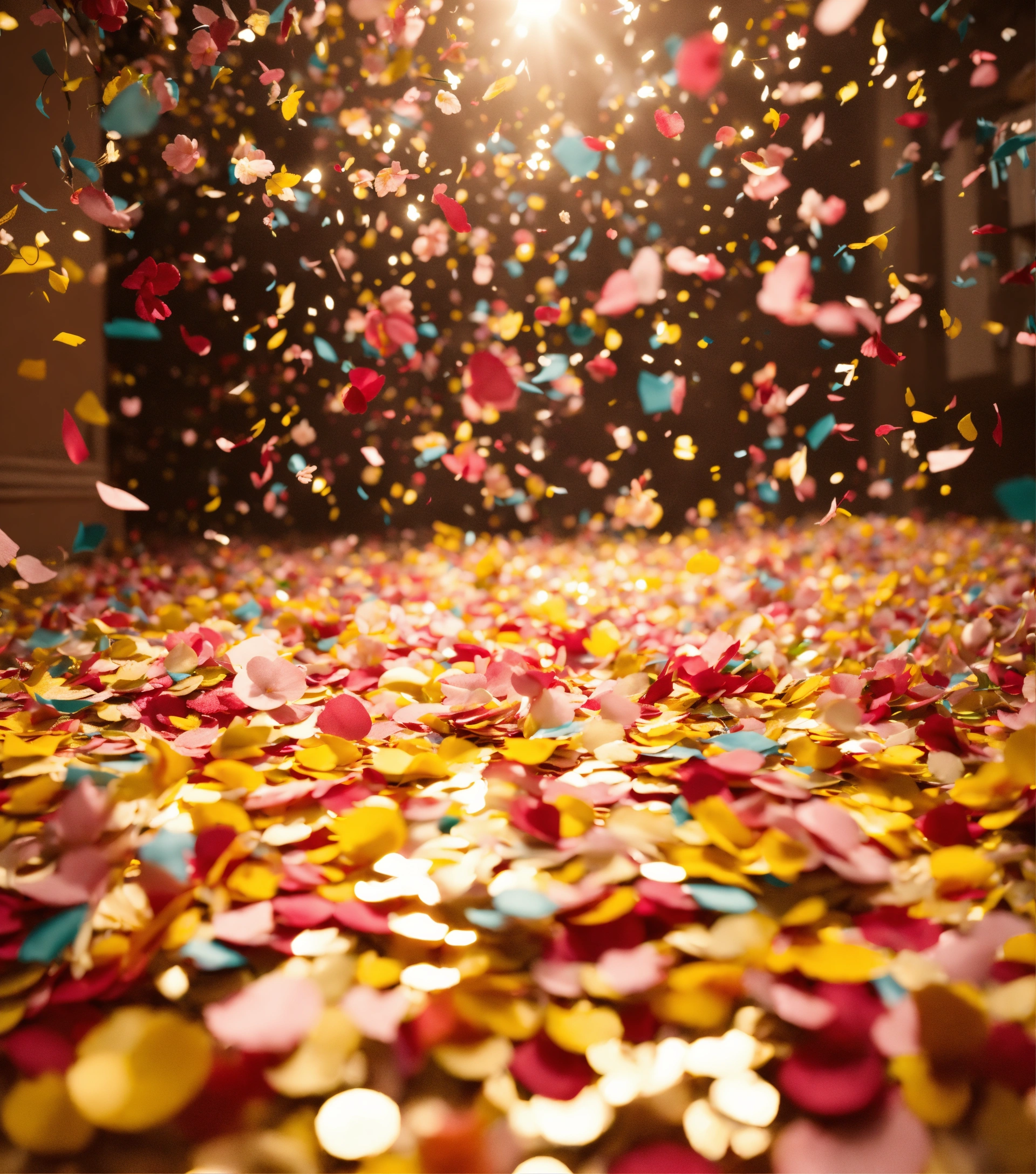 Lexica - A giant confetti with flowers inside,10d, detailed, cinematic ...