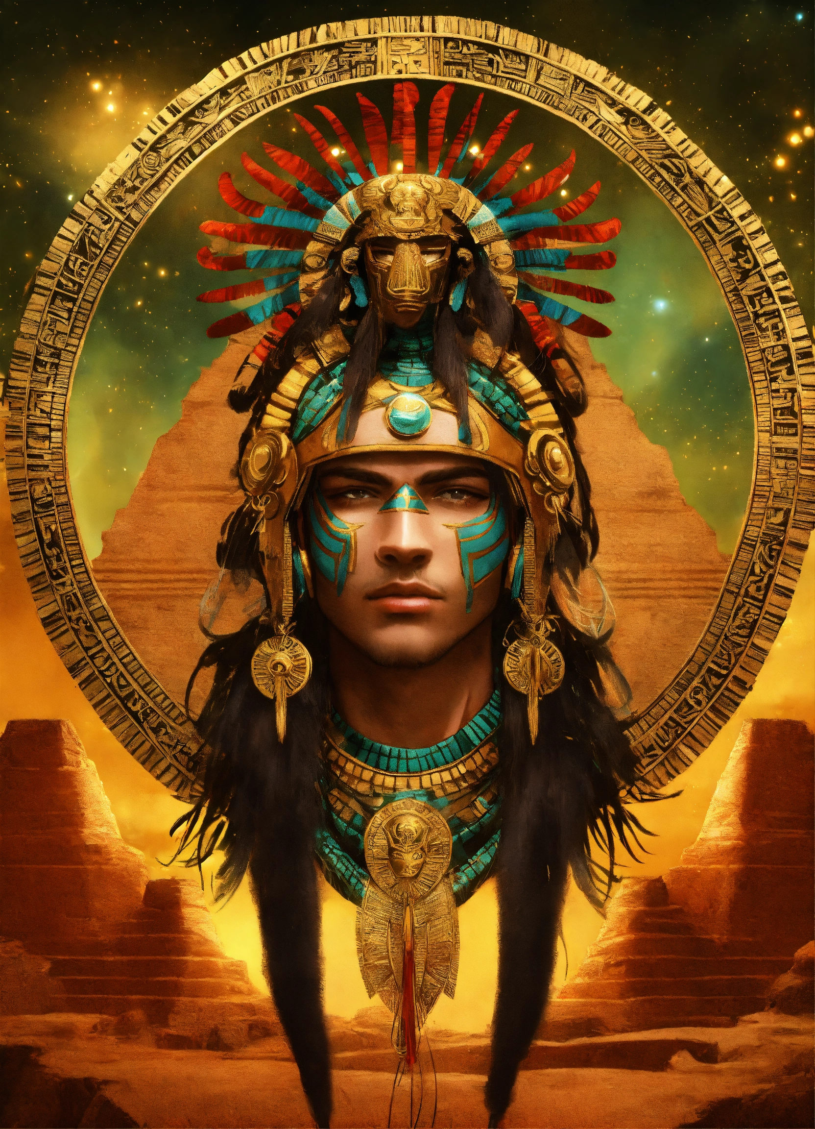 Lexica - Scorpio Pluto zodiac theme oasis background Aztec warrior ...