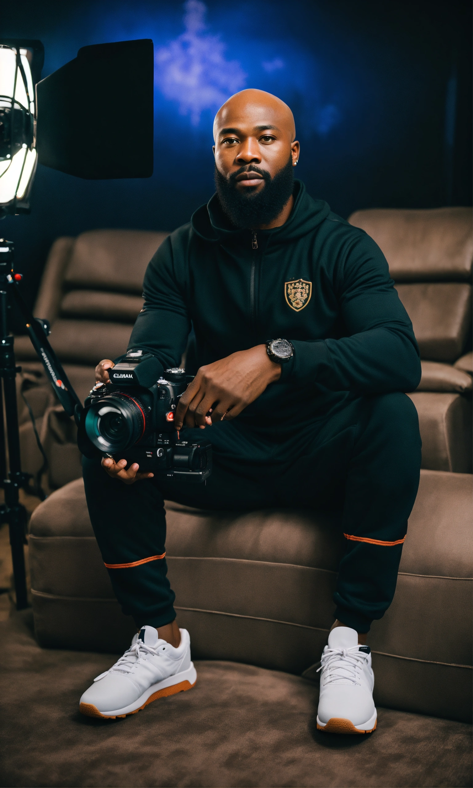 Lexica - Bald held Igbo Nigerian handsome man with beard wearing a ...