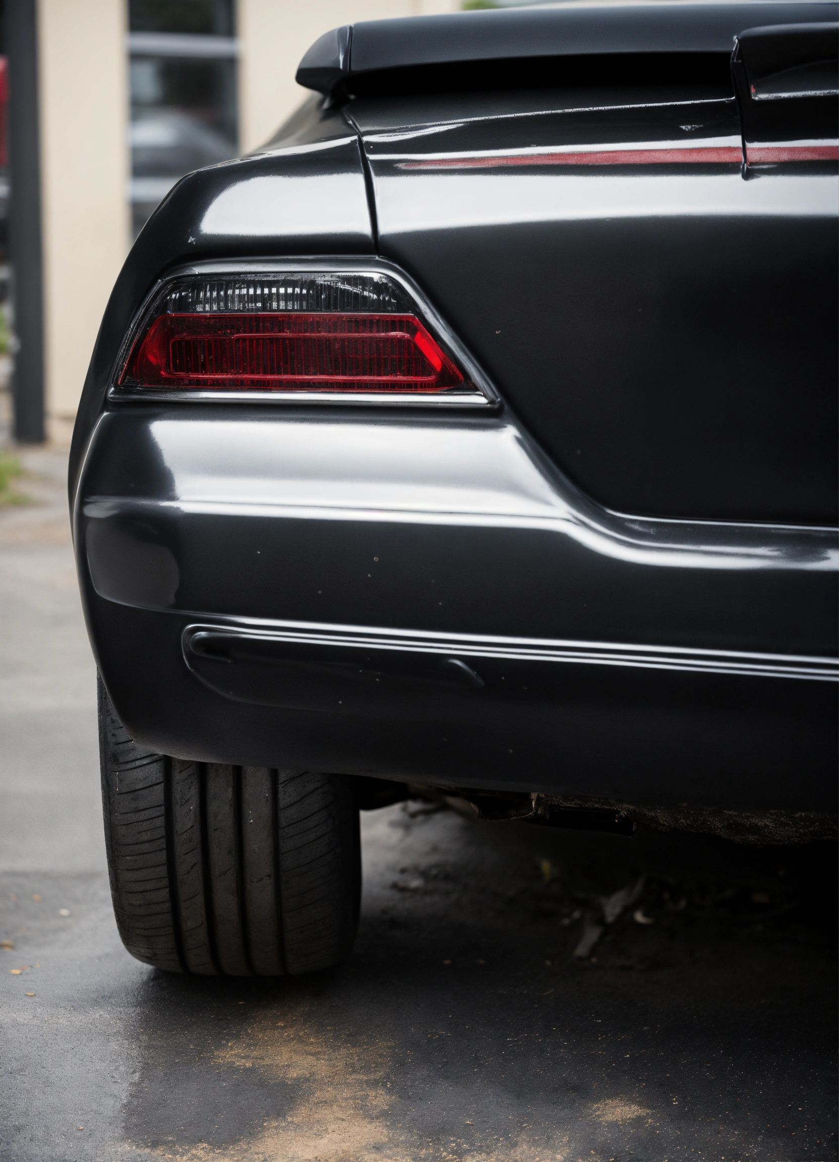 Lexica - A photo of a car fender. The fender is made of metal and is ...