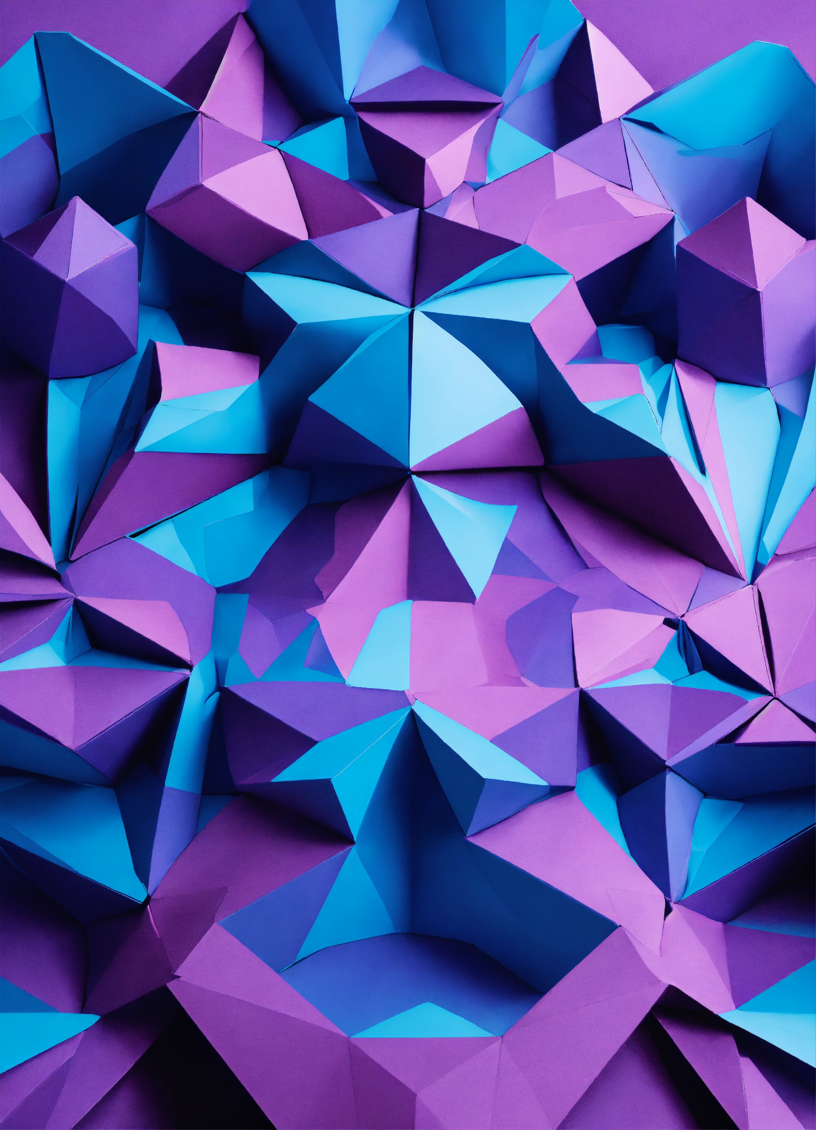 Lexica - Purple and blue 3D ABSTRACT GEOMETRIC PATTERN center circle ...