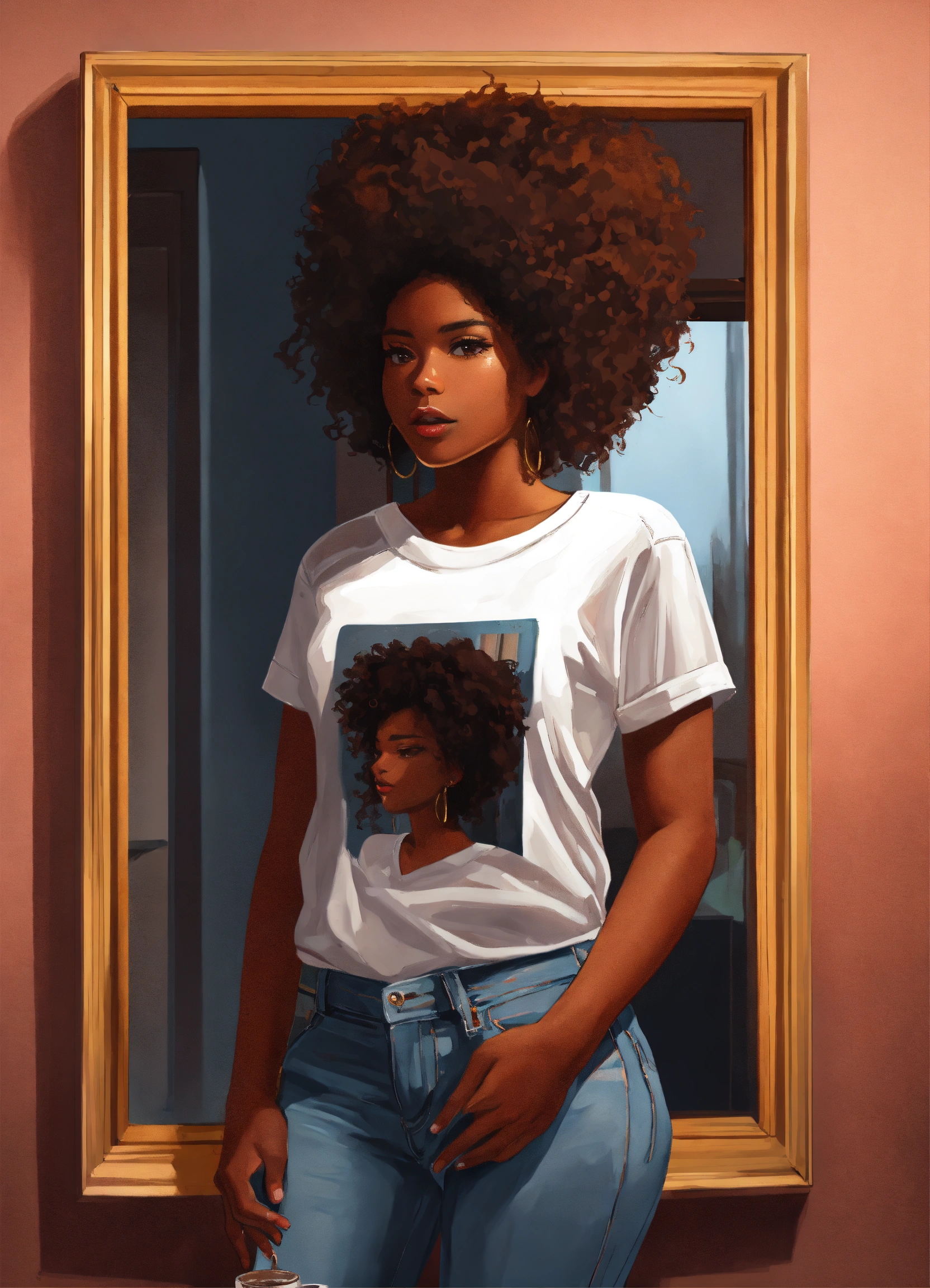 Lexica - A realistic acrylic painting, 5d, flat vector faceless ...