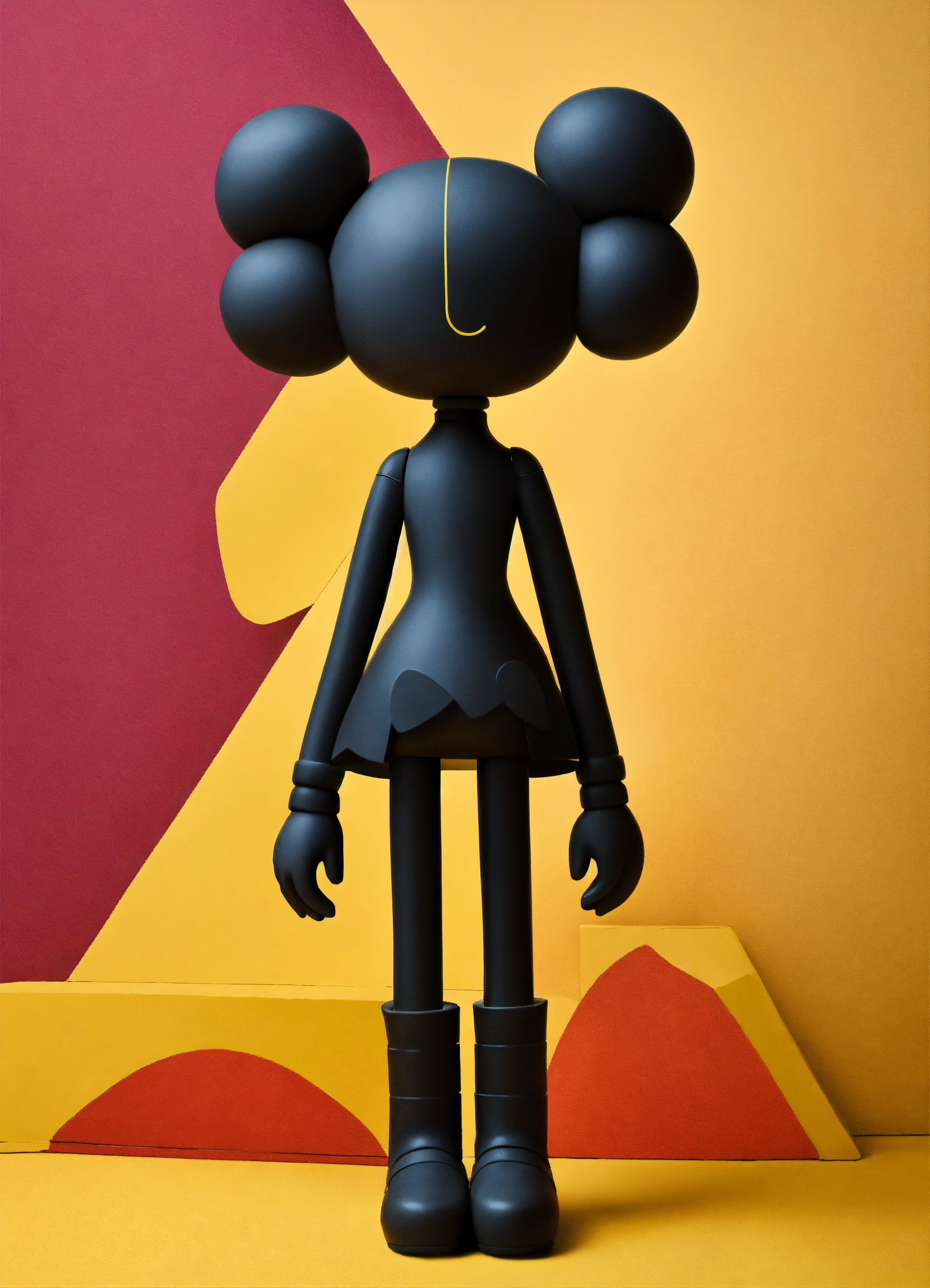 Lexica - Create minimal figure, In style of Kaws but as a girl doll