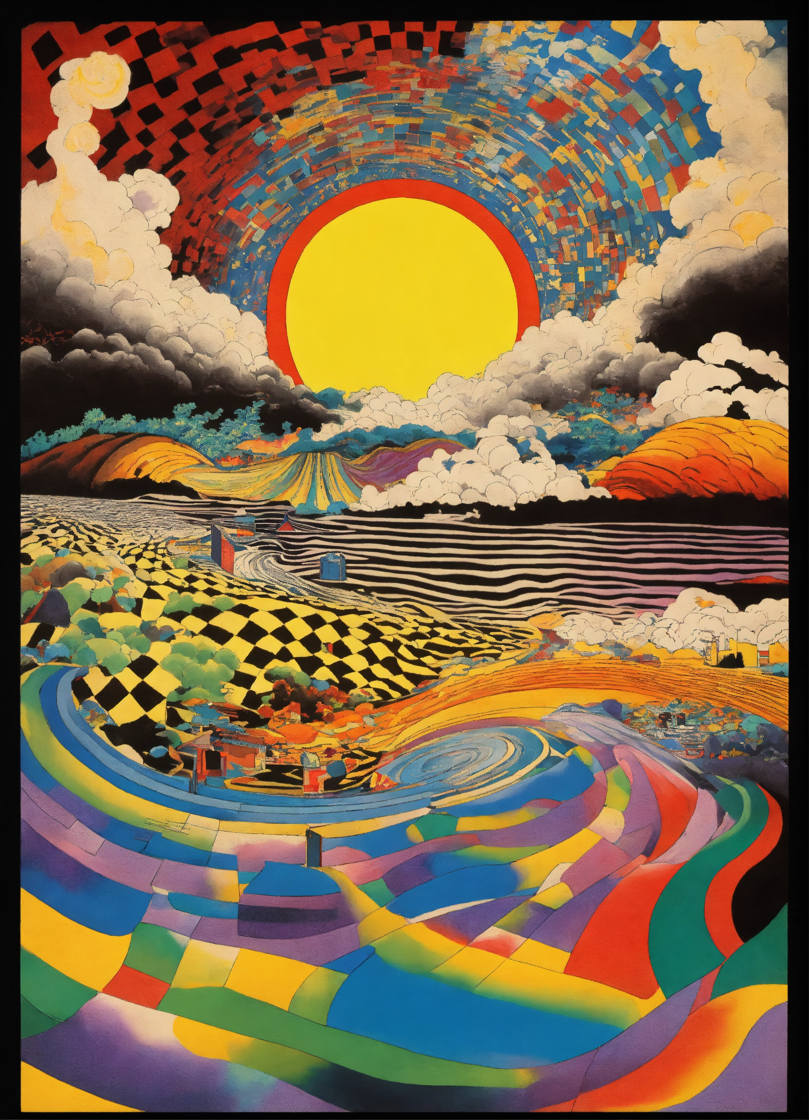 Lexica - Japanese vintage poster ,oriental , psychedelic realm , dream ...