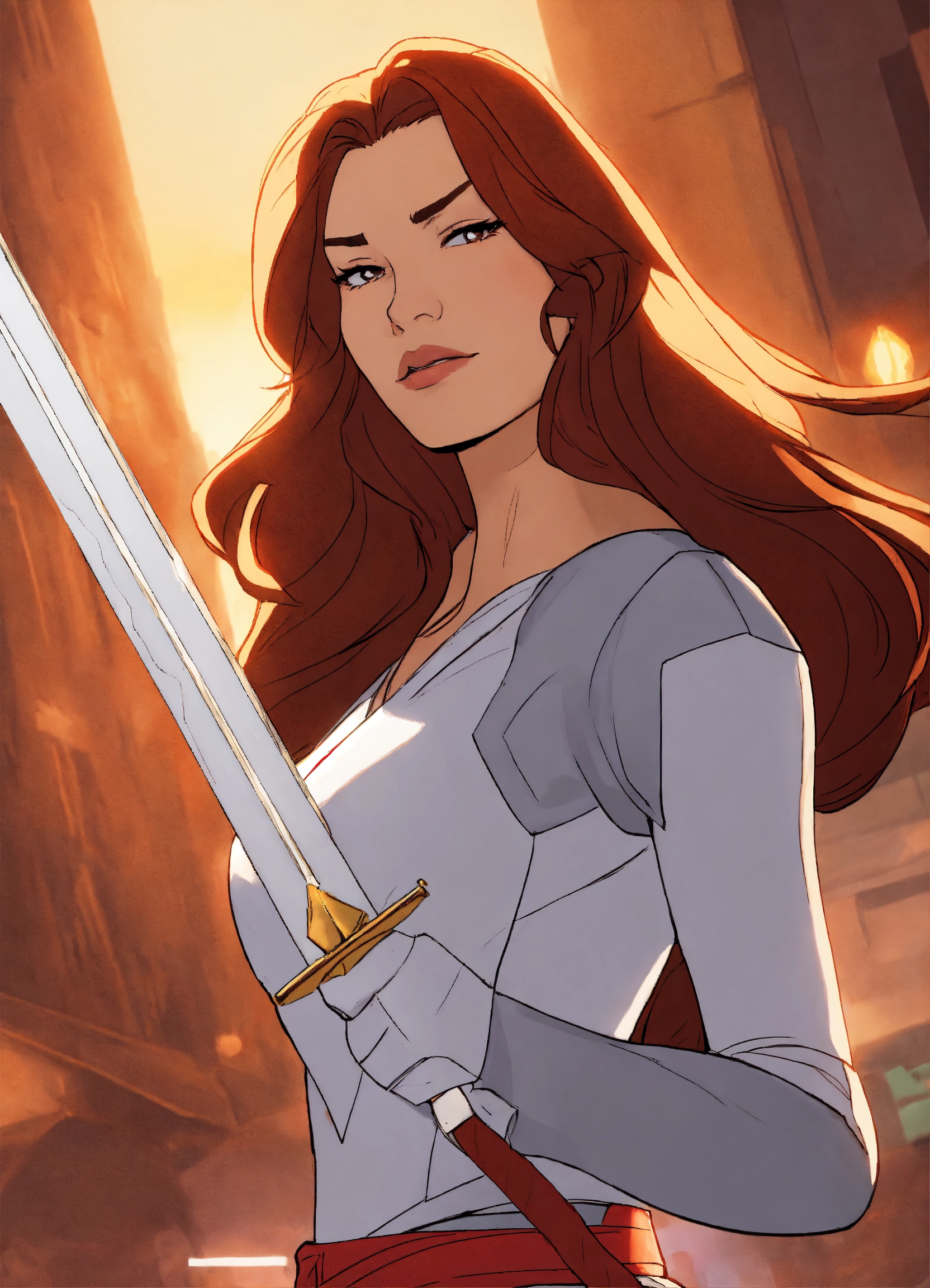 Lexica - Marvel animated colleen wing with a sword without words or logos