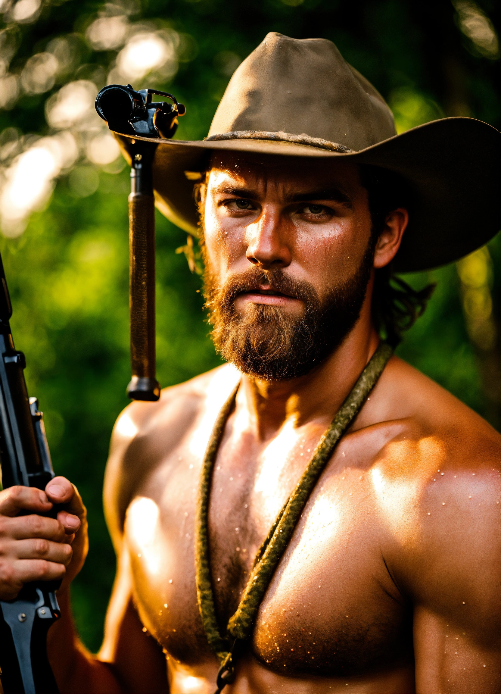 Lexica - Shiny glistening Sweaty slick redneck outdoorsman hunting ...