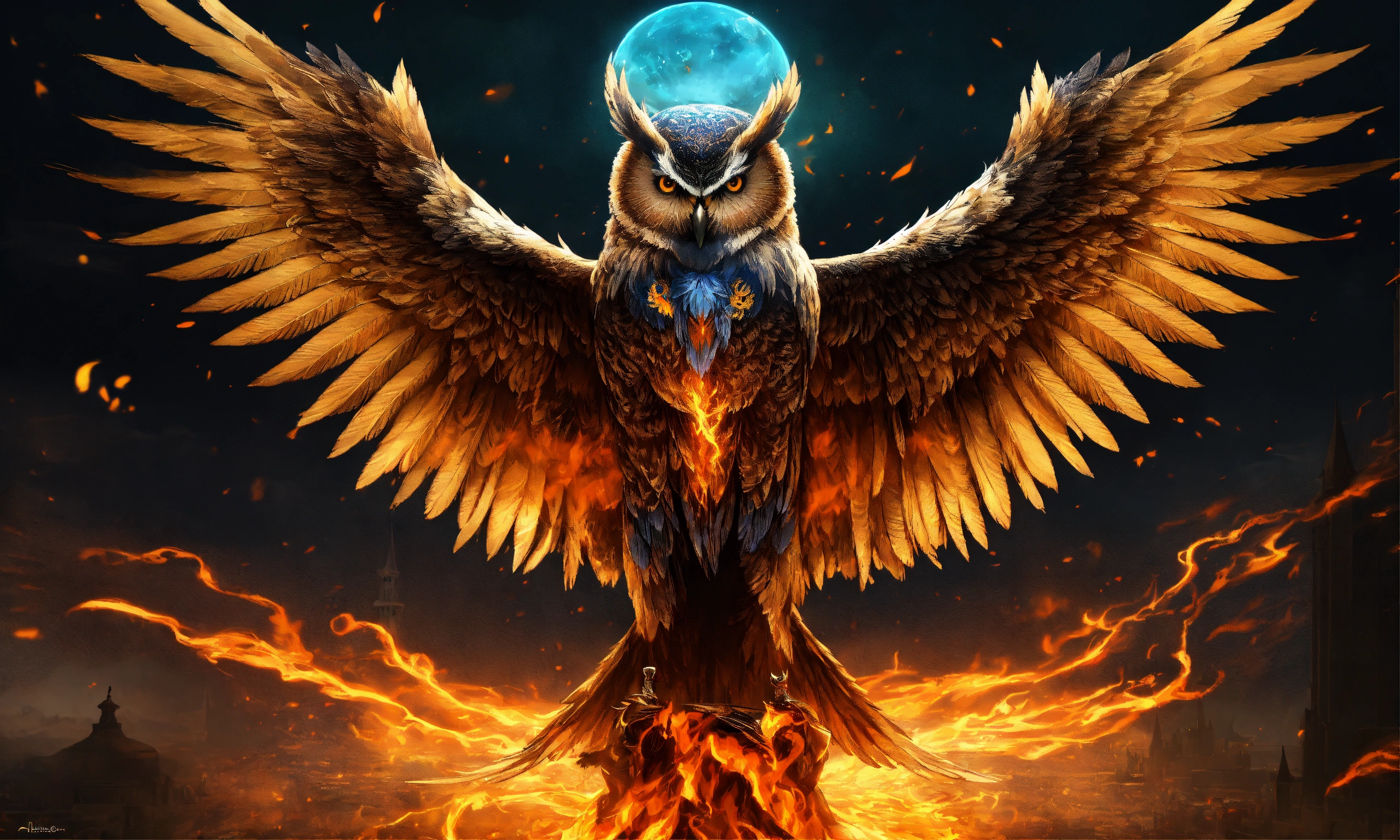 Lexica - Ominous owl phoenix hybrid spirit creating opposing dualitys ...