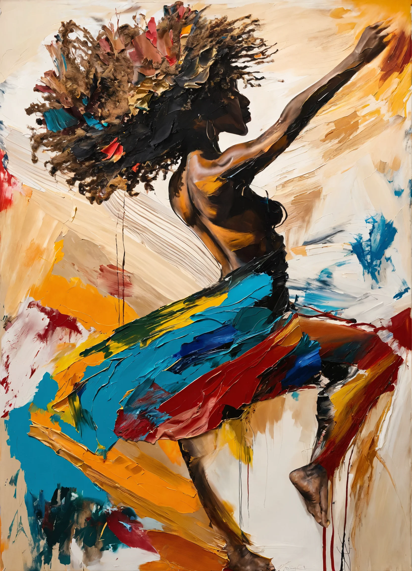 Lexica - Create an abstract expressionist painting that features a ...