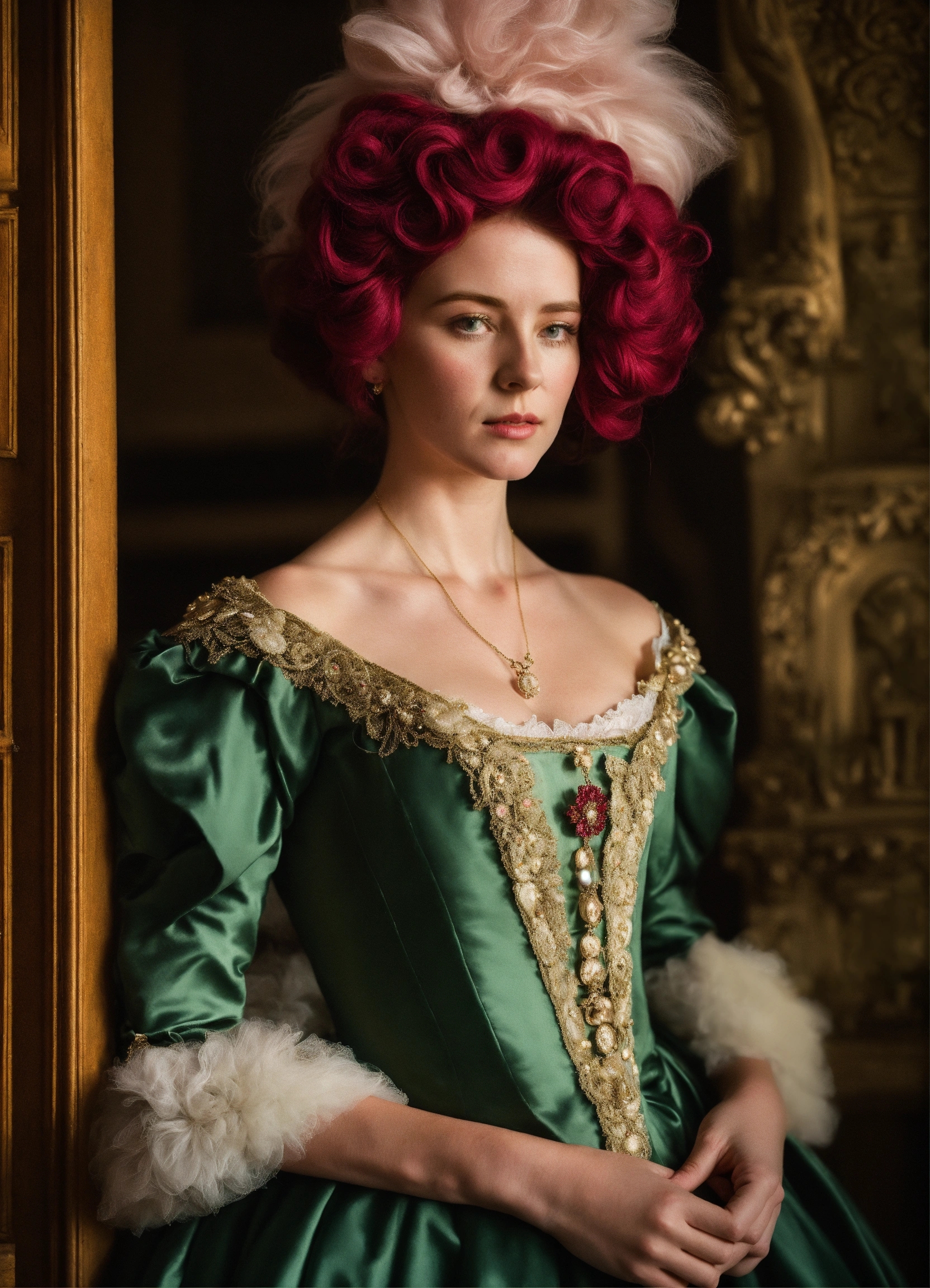 Lexica - "Emma Mackey as victorian lady", big hair, dramatic, castle ...